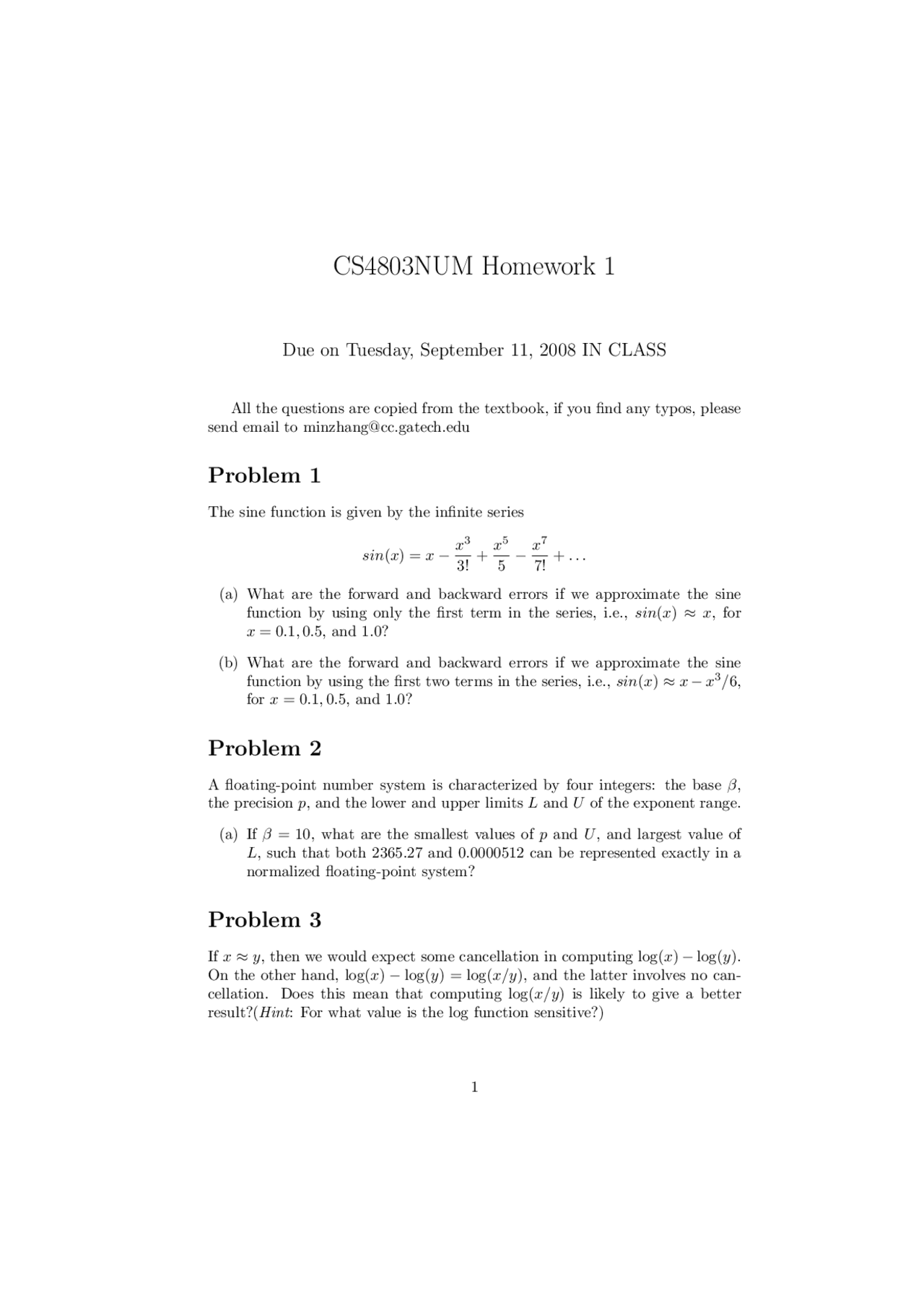 12 Problems With Solution Of Special Topics Assignment 1 Cs 4803