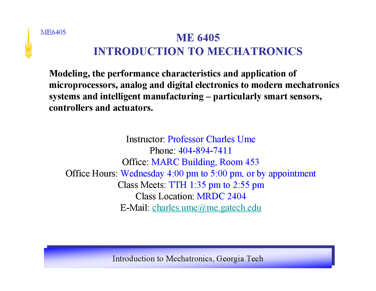 Introduction to Mechatronics -Lab 1 | ME 6405 | Lab Reports Mechatronics | Docsity