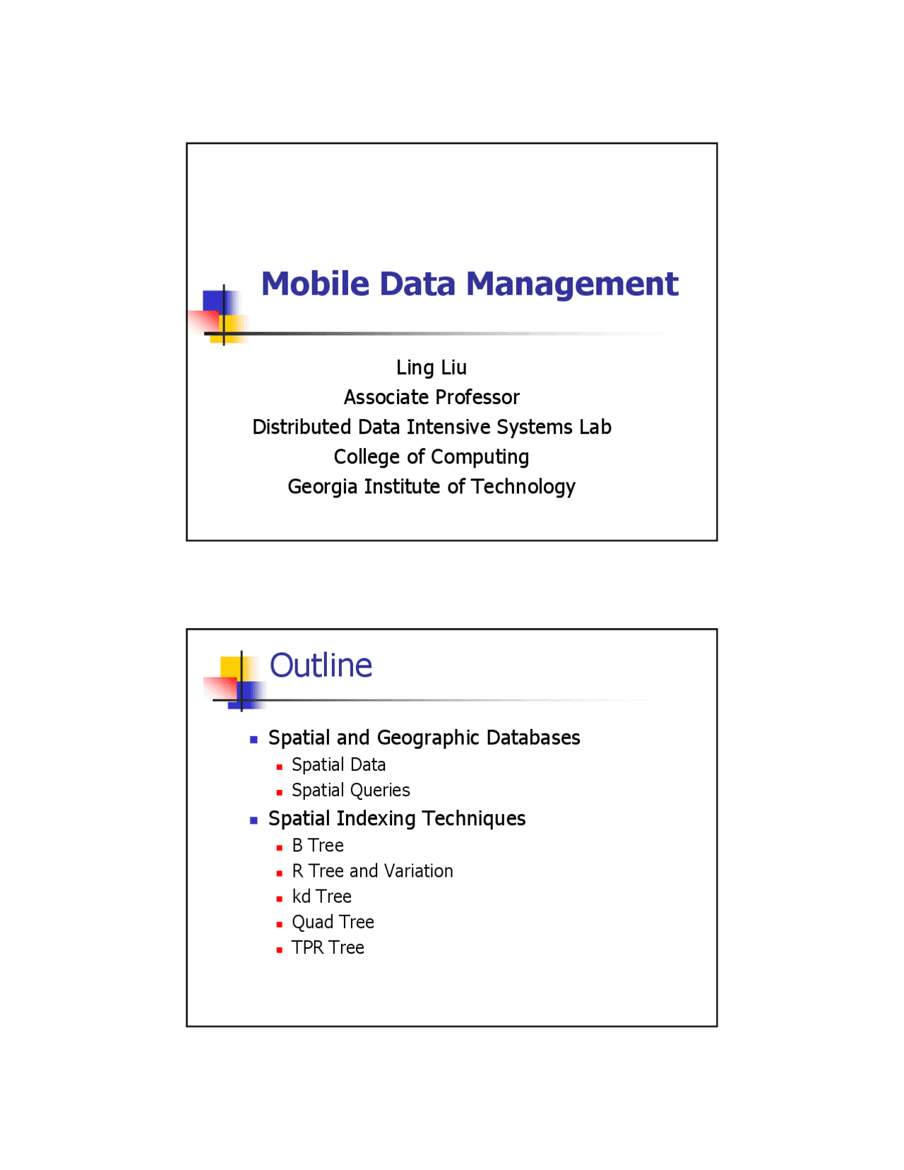 Mobile Data Management In Database Technologies Outline Cs 4440 Docsity 4749