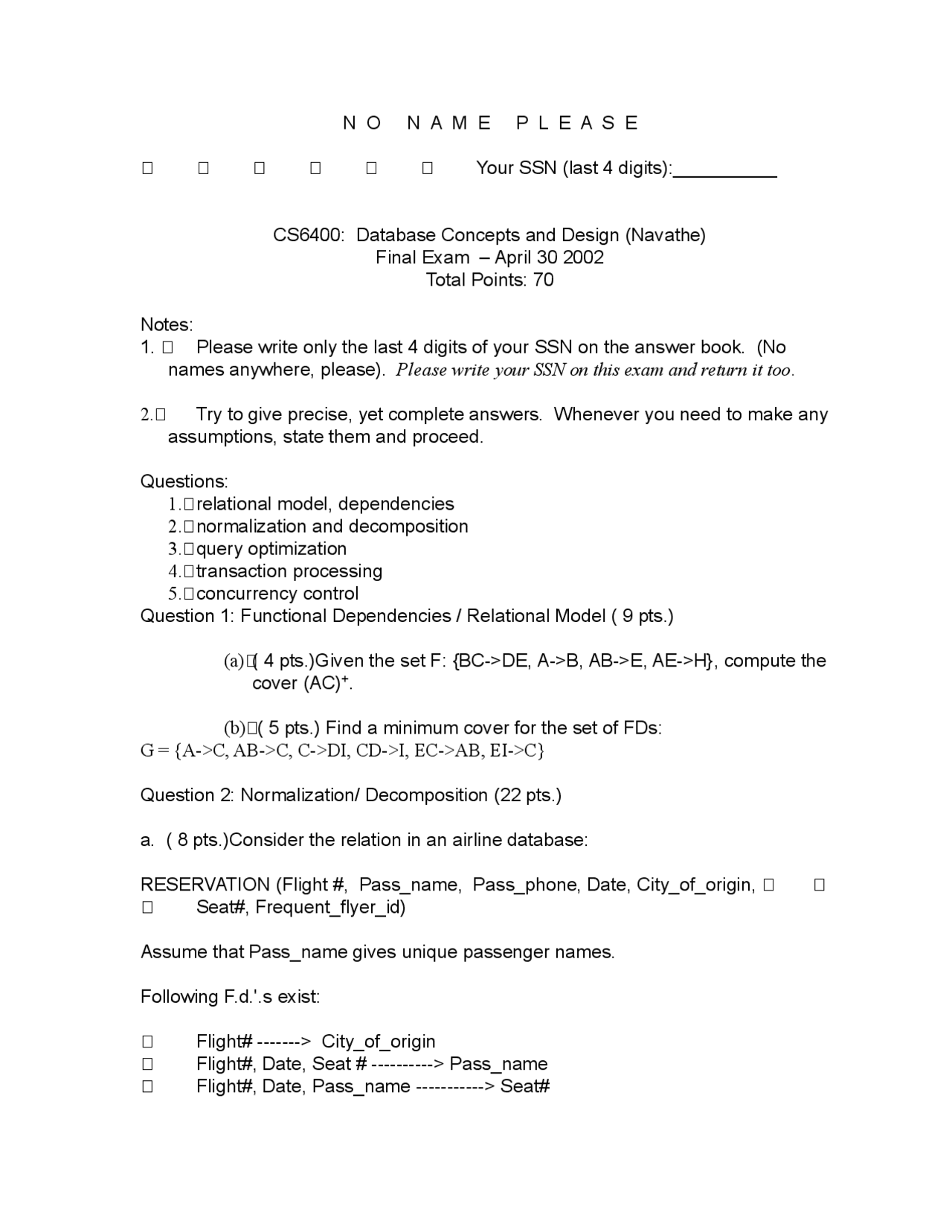 Query Optimization Database System Concepts And Design Cs 6400