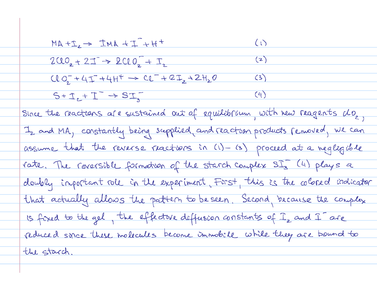 Handwritten Notes On Equilibrium Constant Phys 8803 Docsity