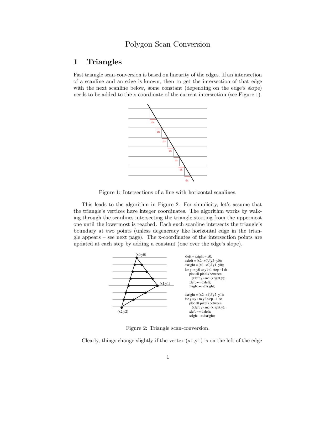 Polygon Scan Conversion Computer Graphics Cs 3451 Docsity