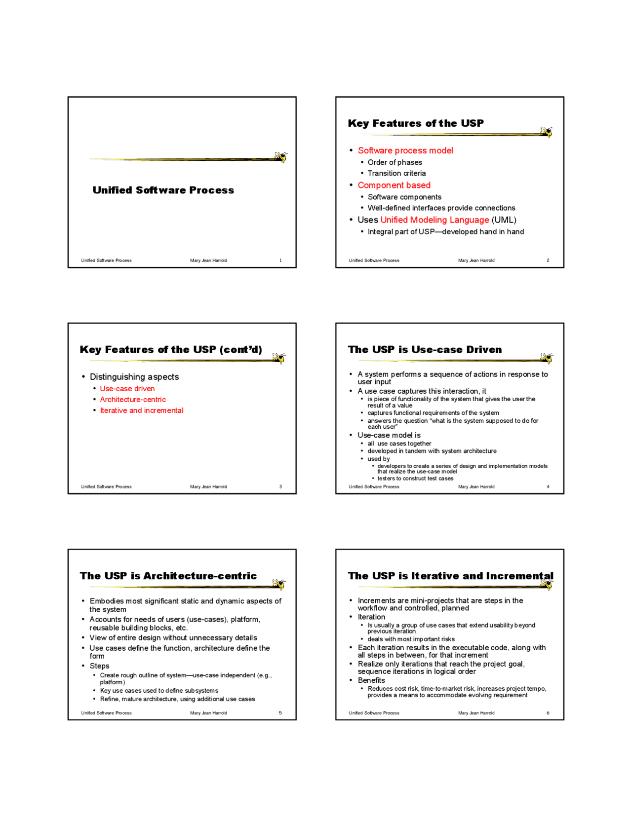 Lecture Slides On Unified Software Process Cs 6300 Docsity