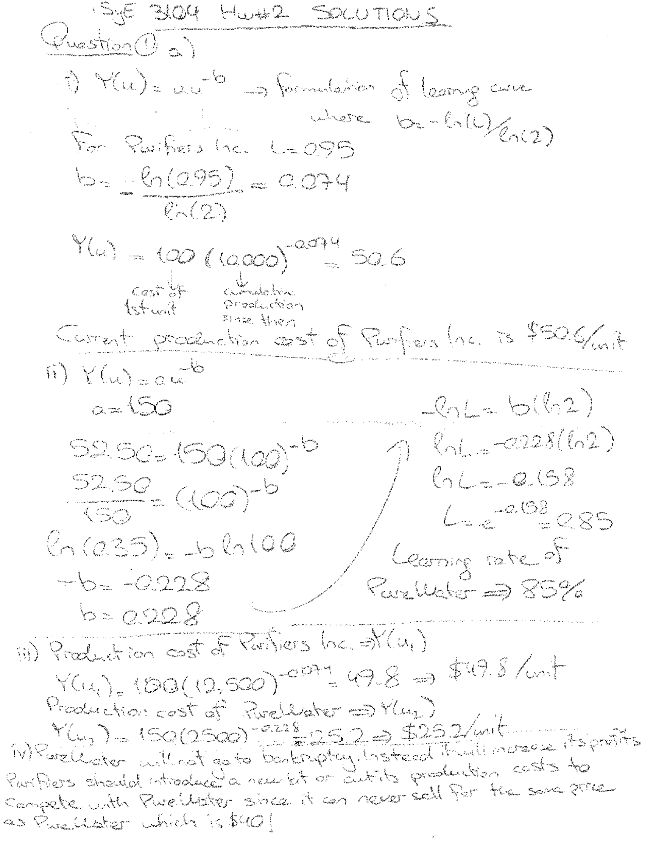 Homework 2 Solutions For Introduction To Supply Chain Model Isye 3104