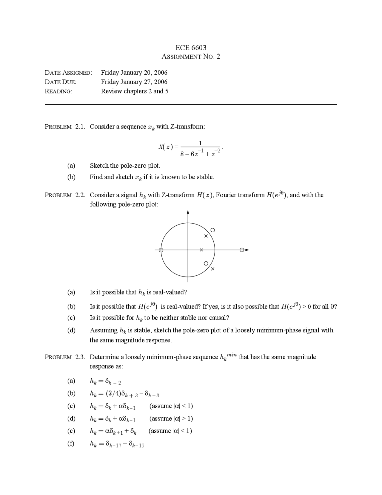 Assignment 2 Advanced Digital Communications Ece 6603 Docsity