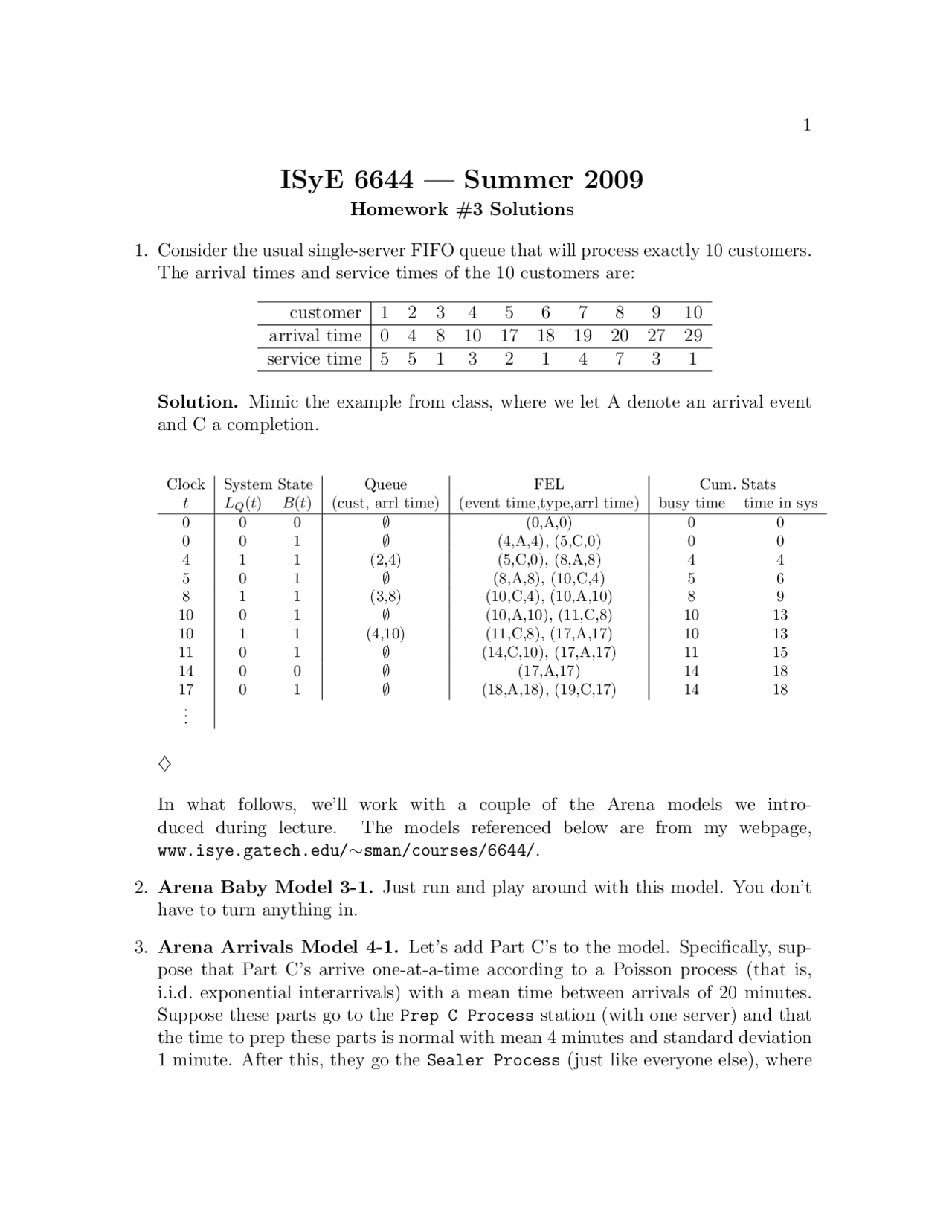 Homework 3 With Solutions Simulation Isye 6644 Assignments