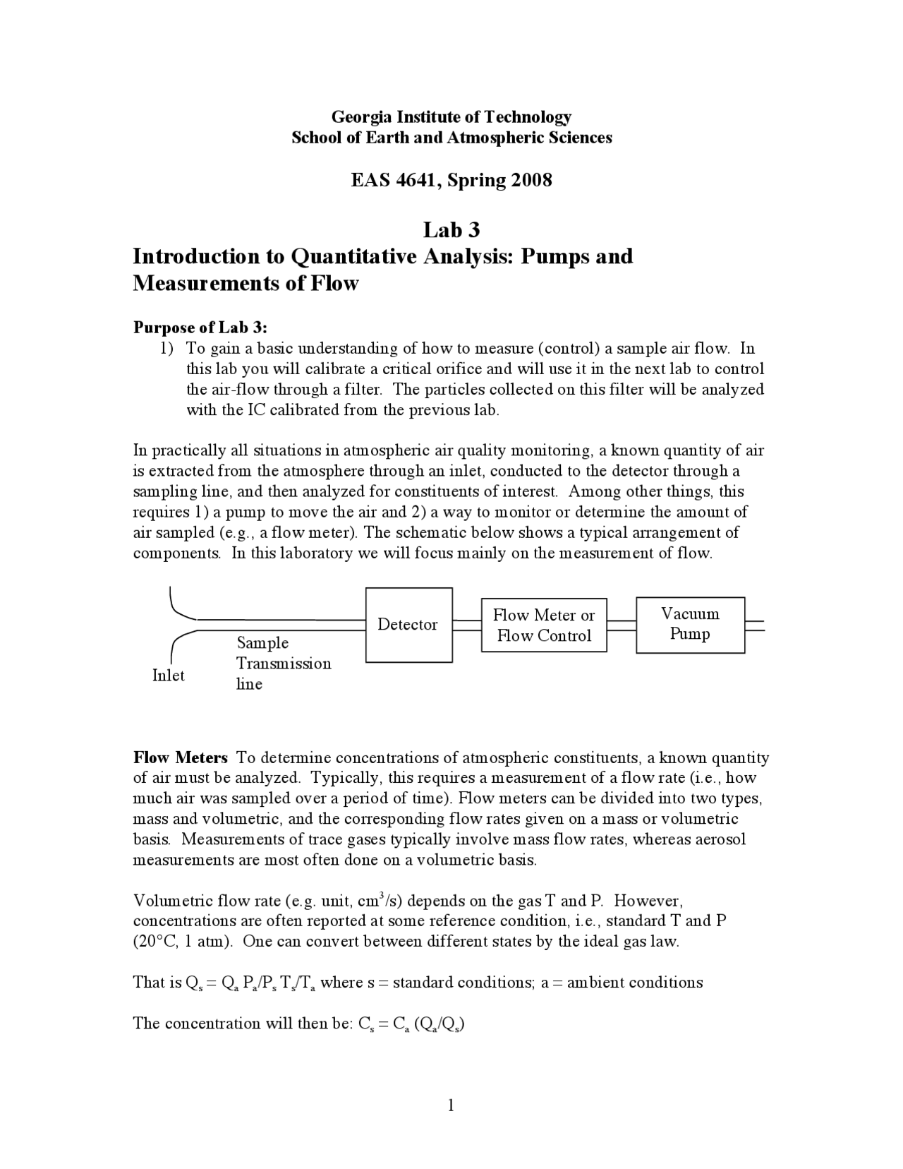 Lab 3 Introduction To Quantitative Analysis Pumps And Measurements