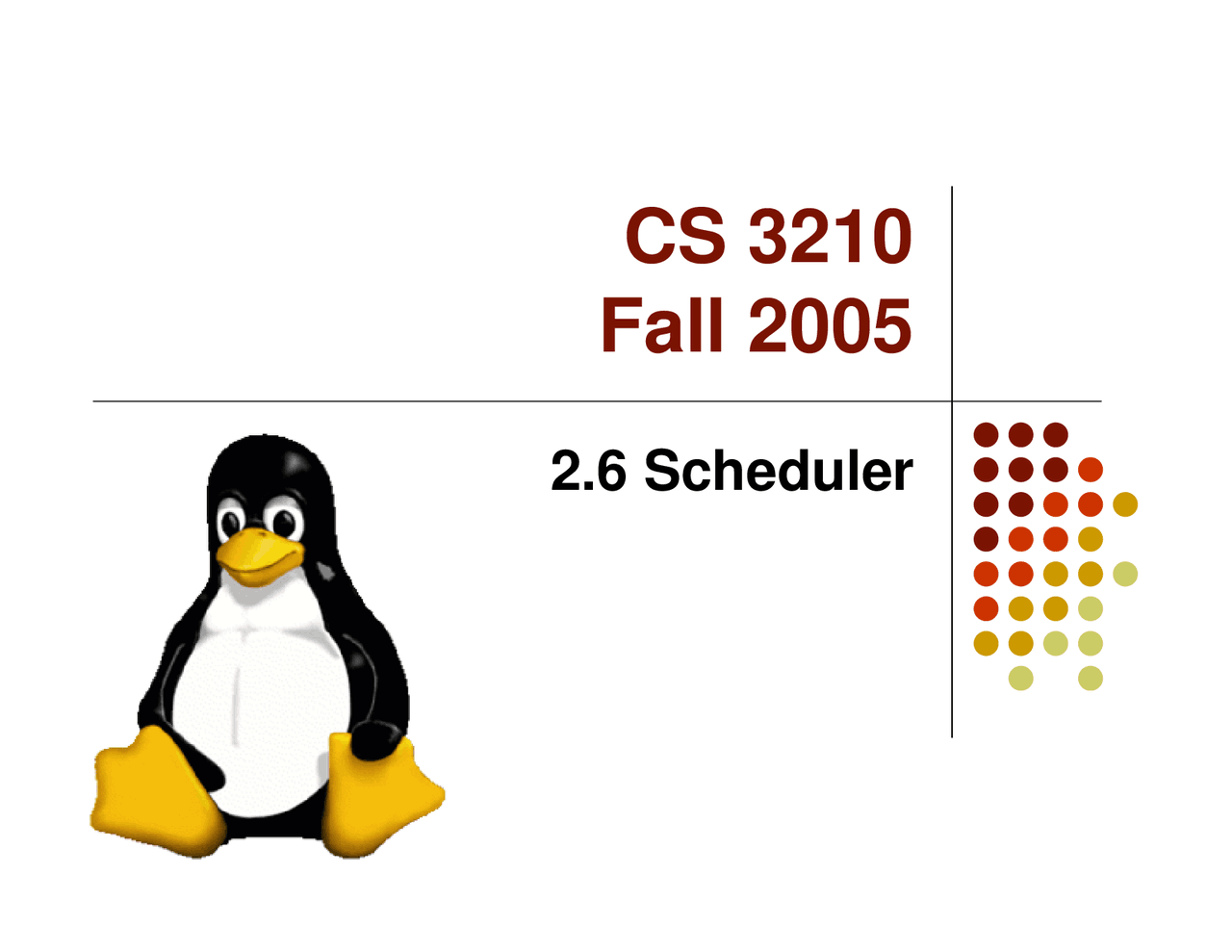 Scheduler Of Design Operating Systems Lecture Slides Cs 3210 Docsity