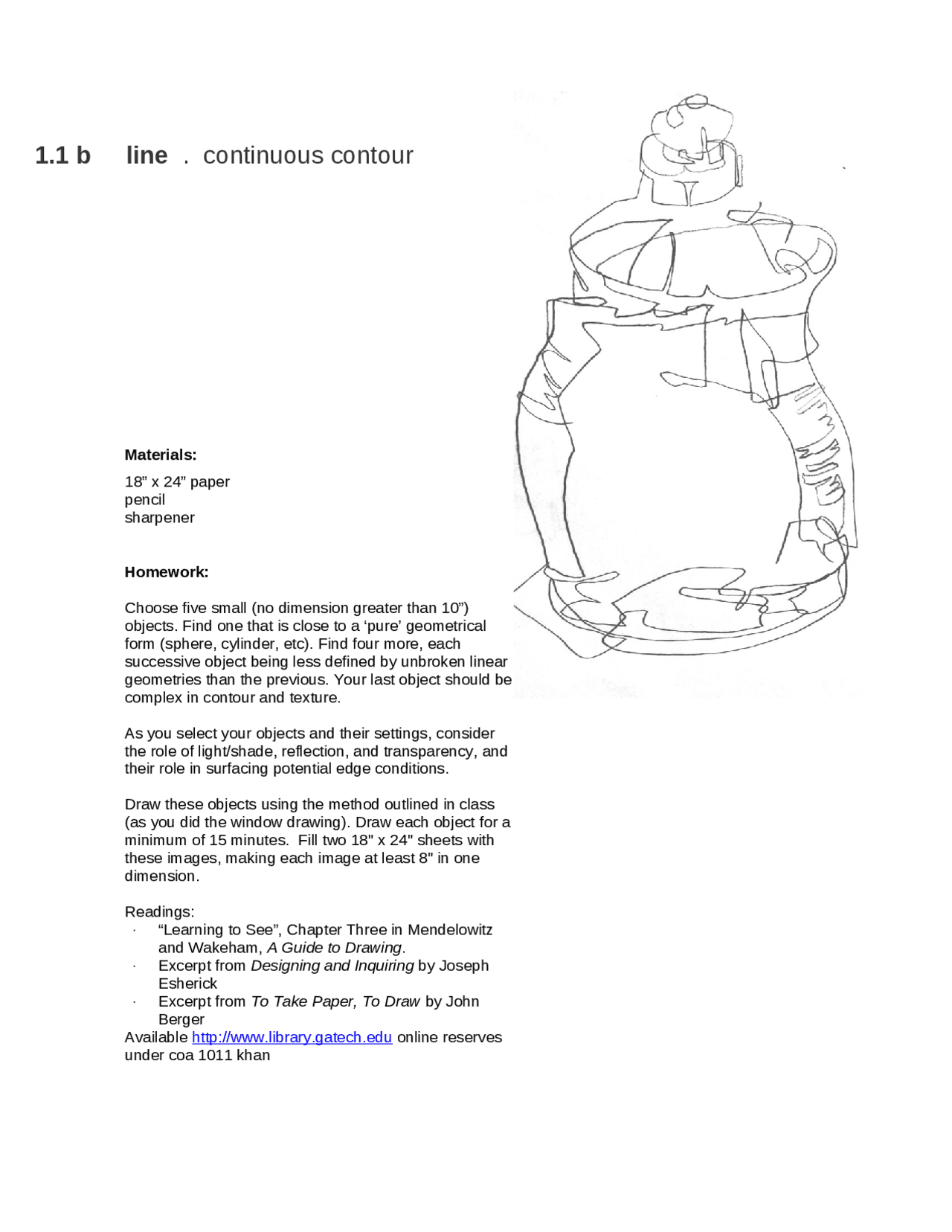 An Introduction to the Continuous Contour - Paper | COA 1011 - Docsity