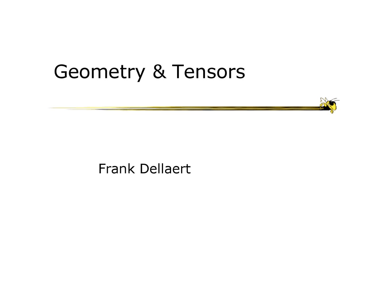Tensors Computer Vision Lecture Slides Cs 4495 Docsity