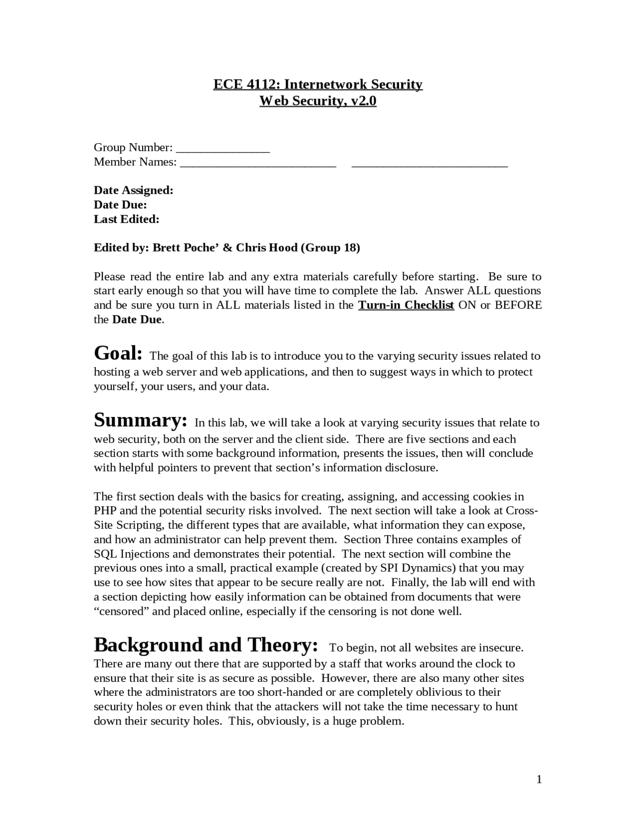 Web Security V20 Internetwork Security Ece 4112 Docsity