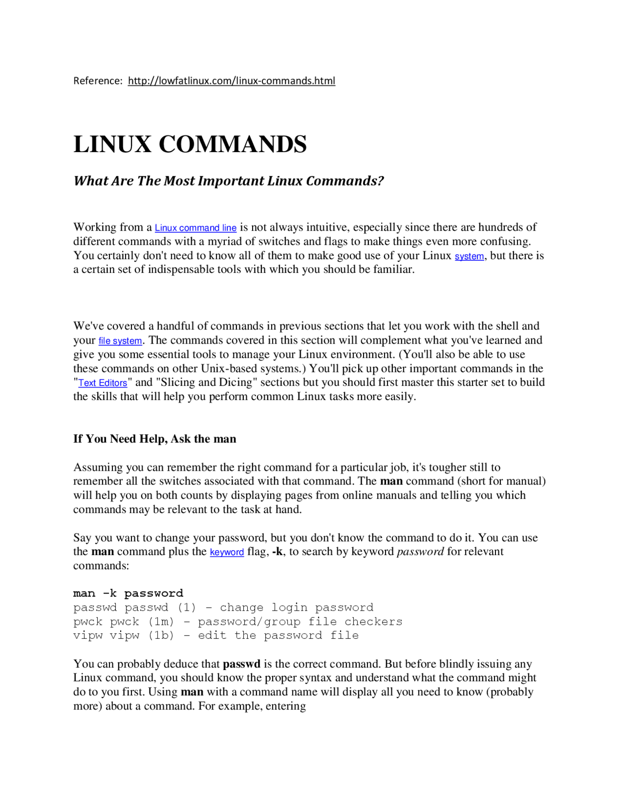 Linux Commands Global Supply Chain Management Tech 581a Docsity