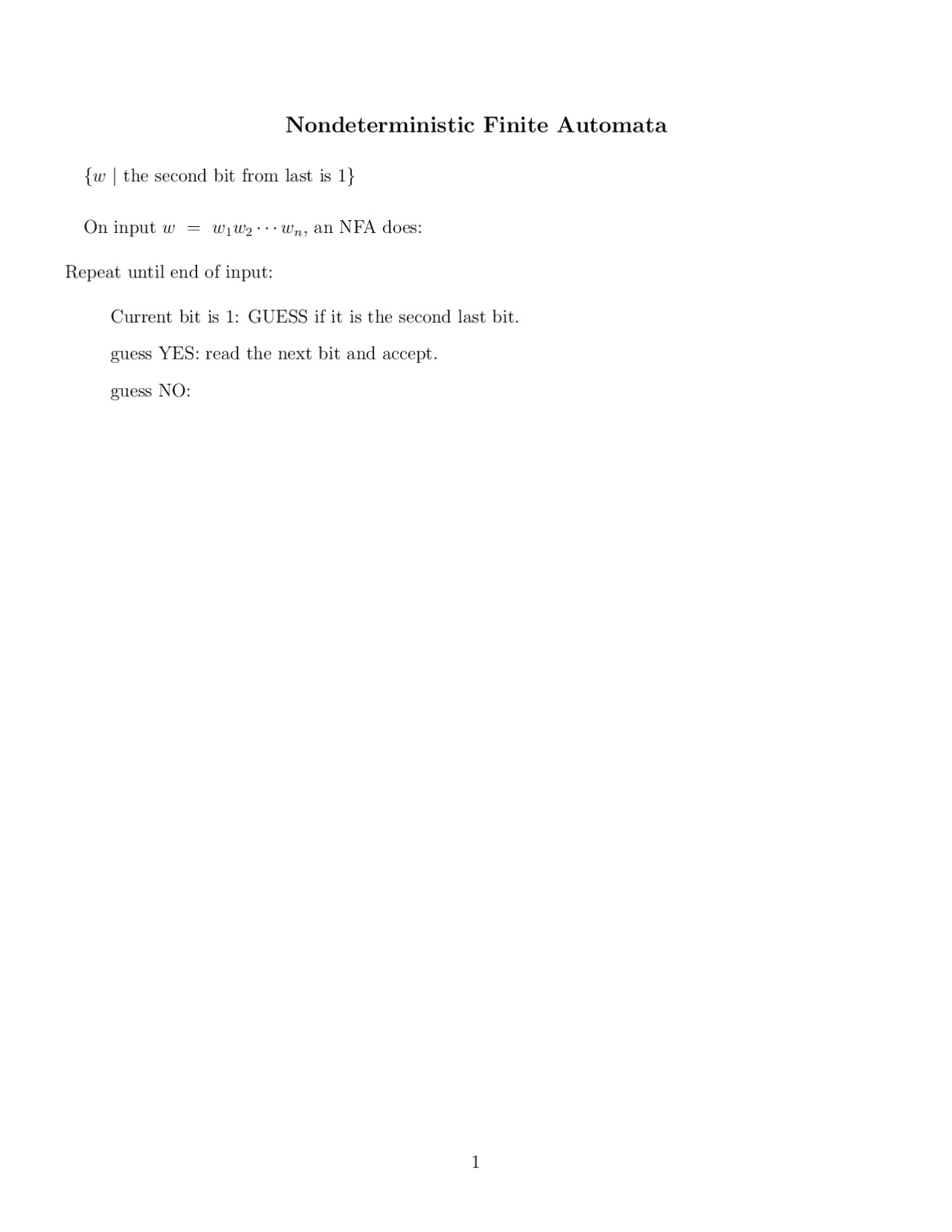 The Nondeterministic Finite And The Pushdown Automata Cs 4510 Docsity