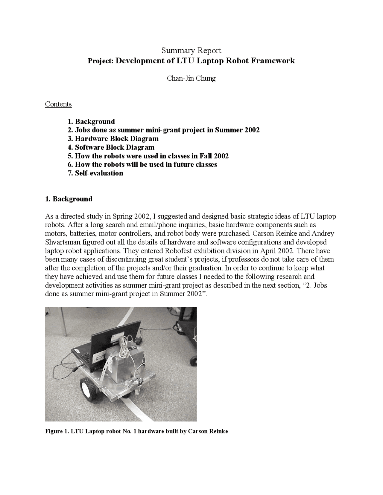 Project Development Of Ltu Laptop Robot Framework Mcs 5503 Docsity
