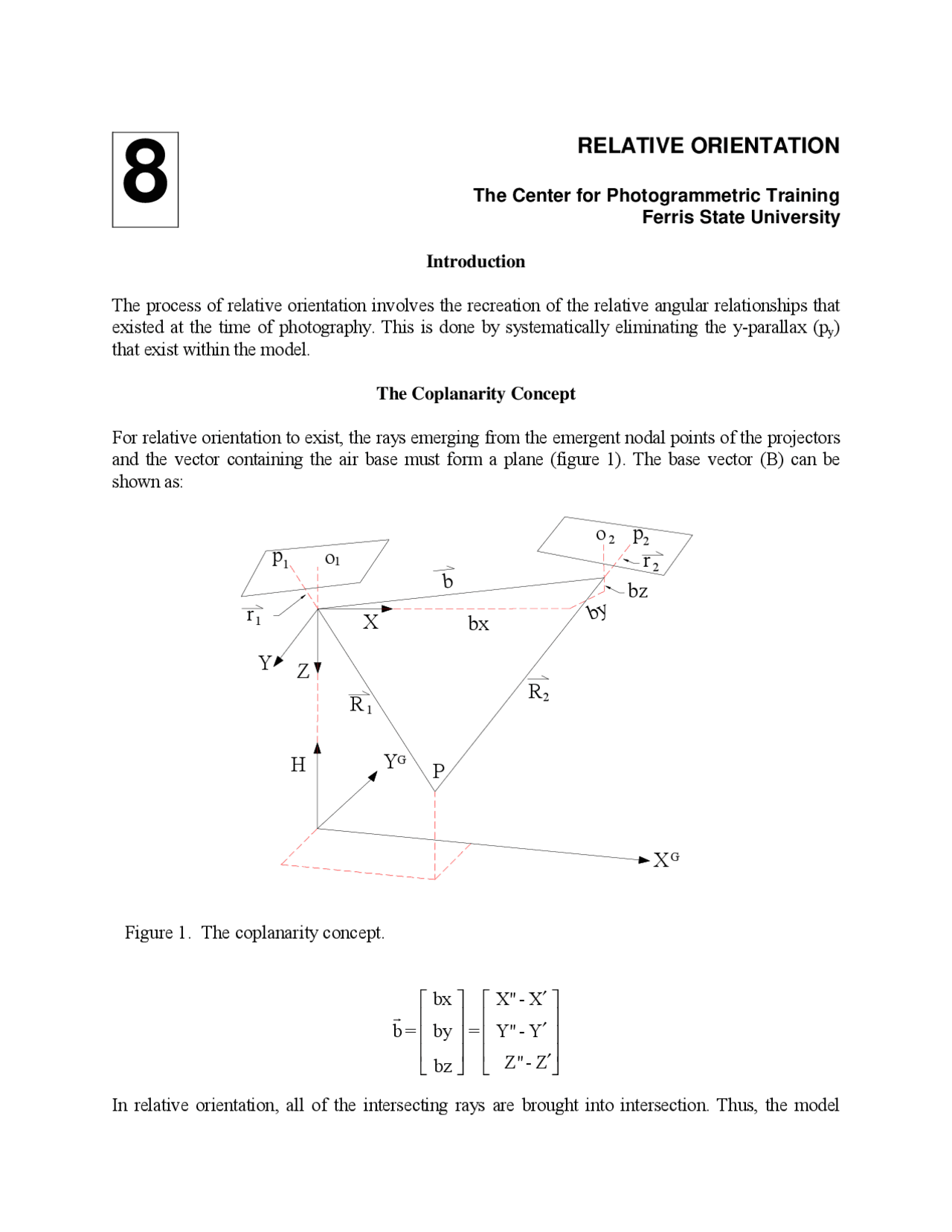 Relative Orientation - Photogrammetry - Notes | SURE 340 | Study notes ...