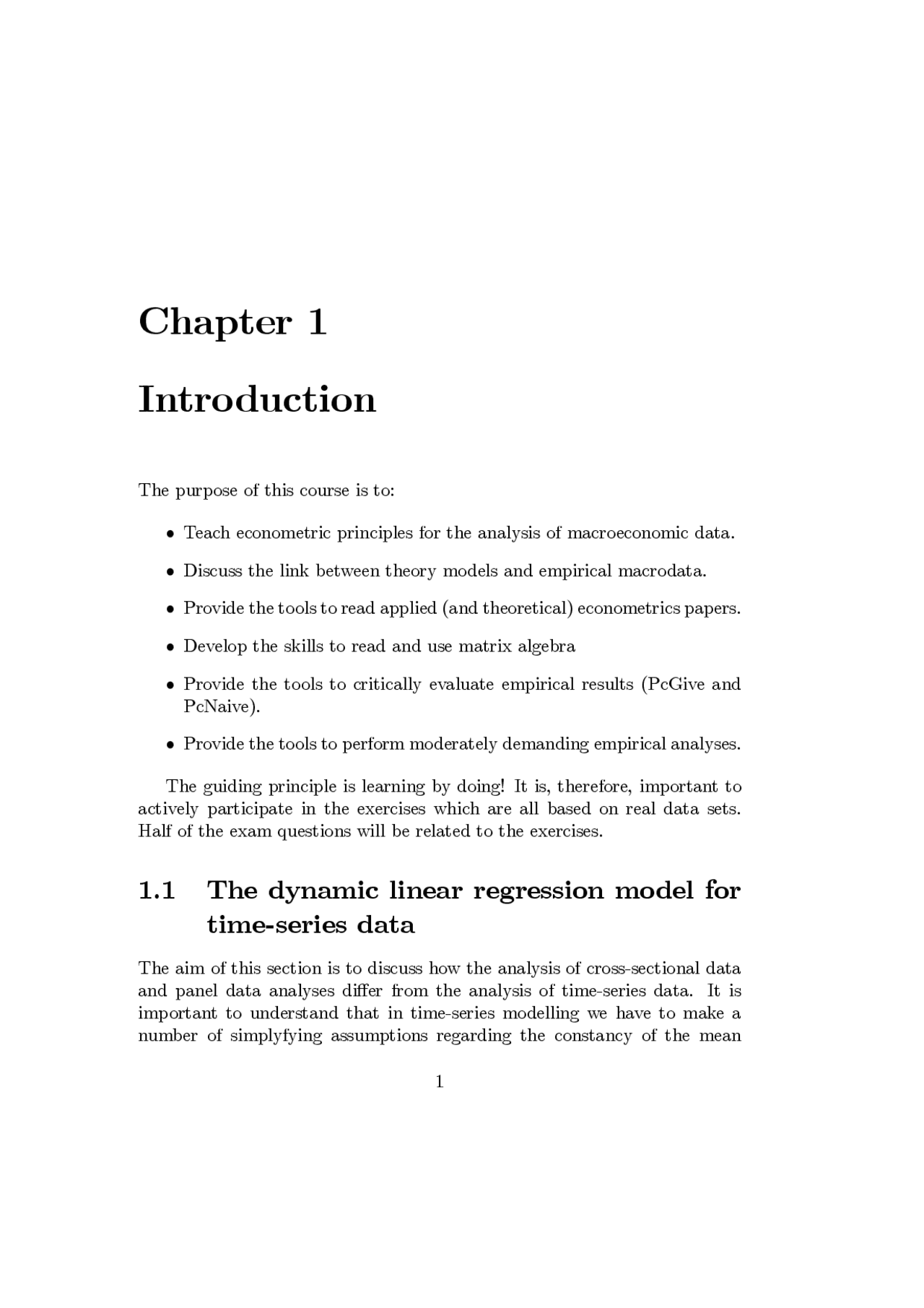 Introduction To Applied Econometrics Notes Econ 366 Docsity