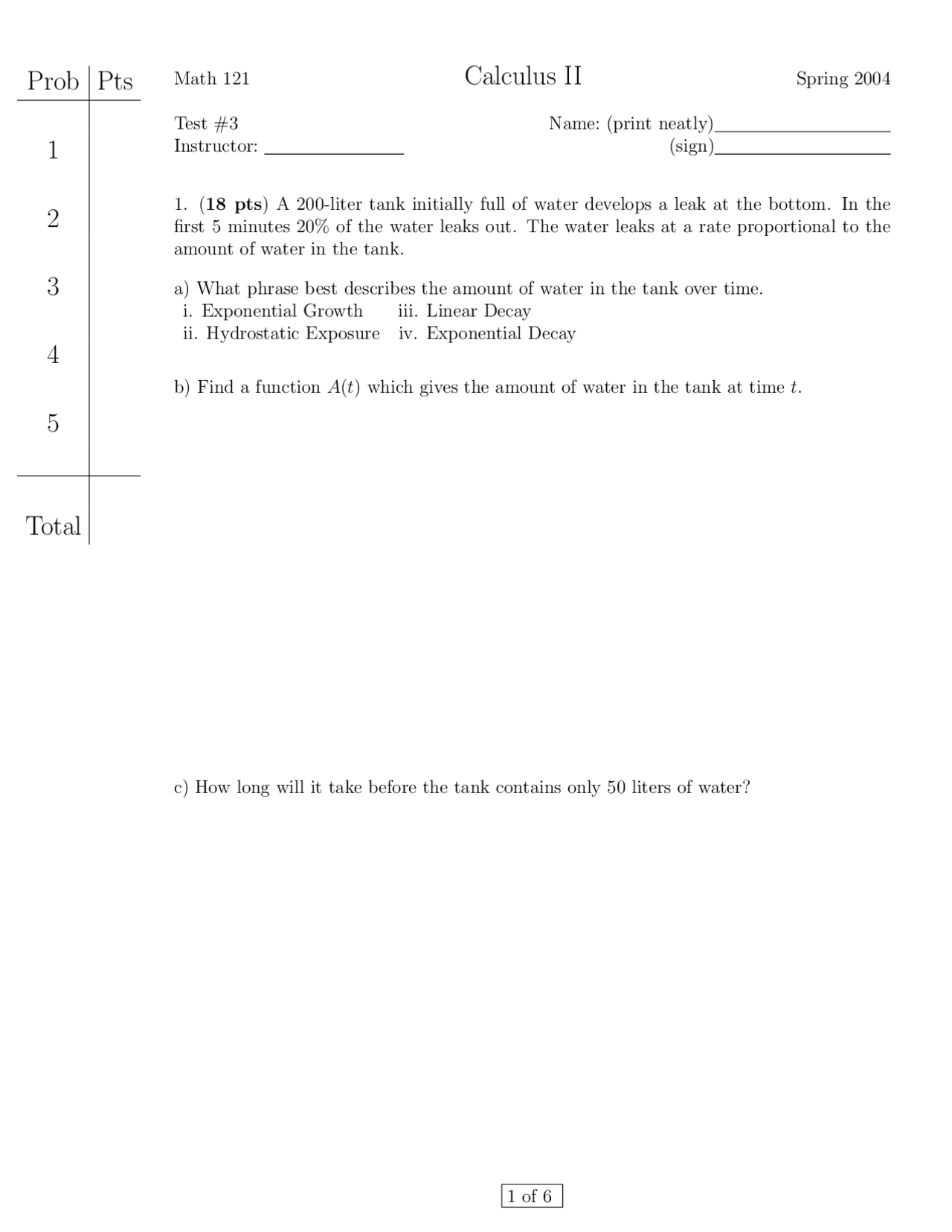 Exam 3 Sample Questions Calculus Ii Math 121 Docsity
