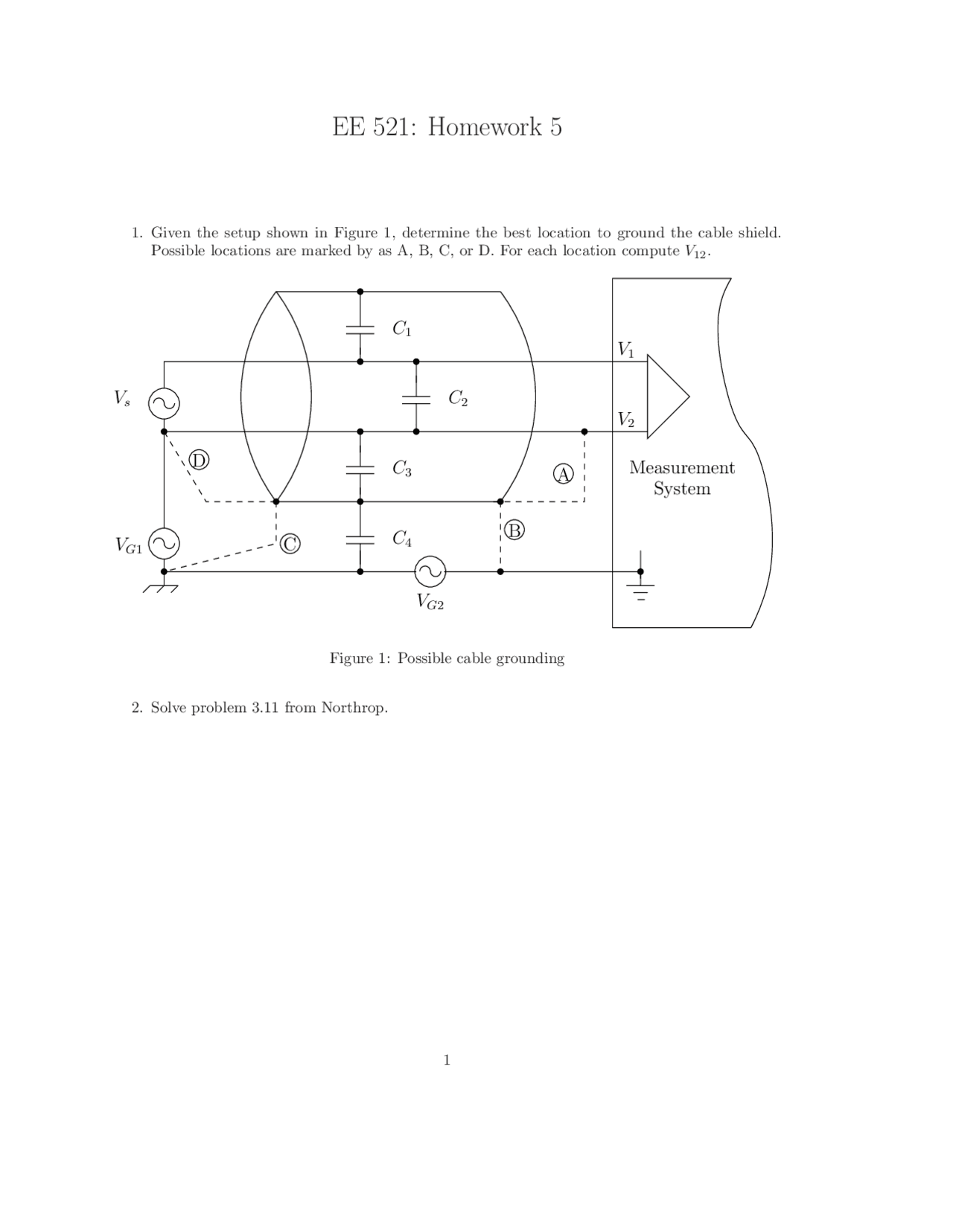 Homework 5 Questions Measurement And Instrumentation Ee 521 Docsity