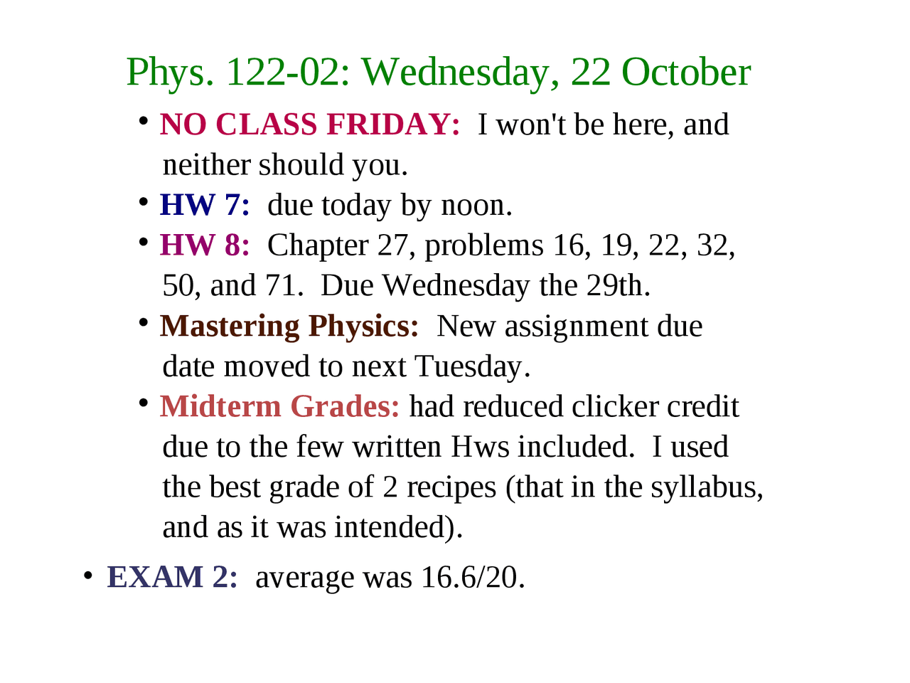 Clickers, Ampere's Law - General Physics II - Exam 2 | PHYS 122 - Docsity