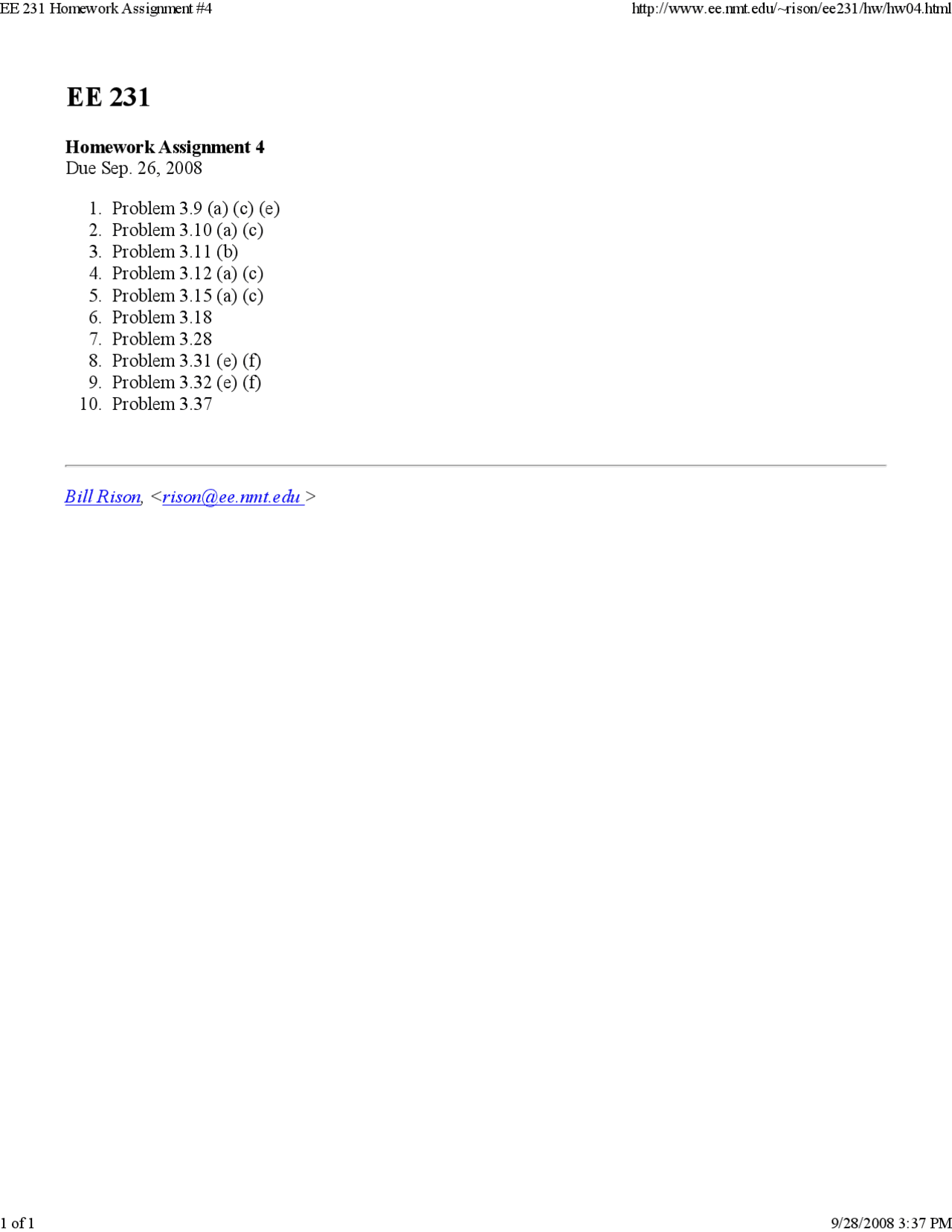 Digital Electronics Homework Iv Solutions Ee 231 Docsity