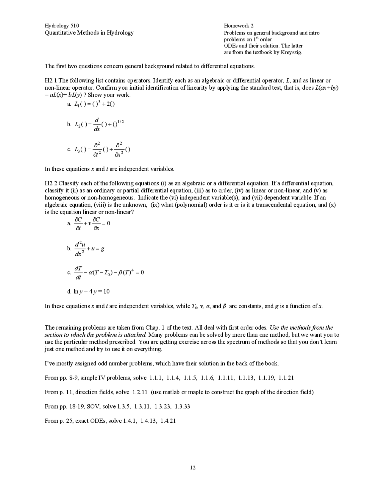 Homework 2 with Resolution - Quantitative Methods in Hydrology | HYD ...