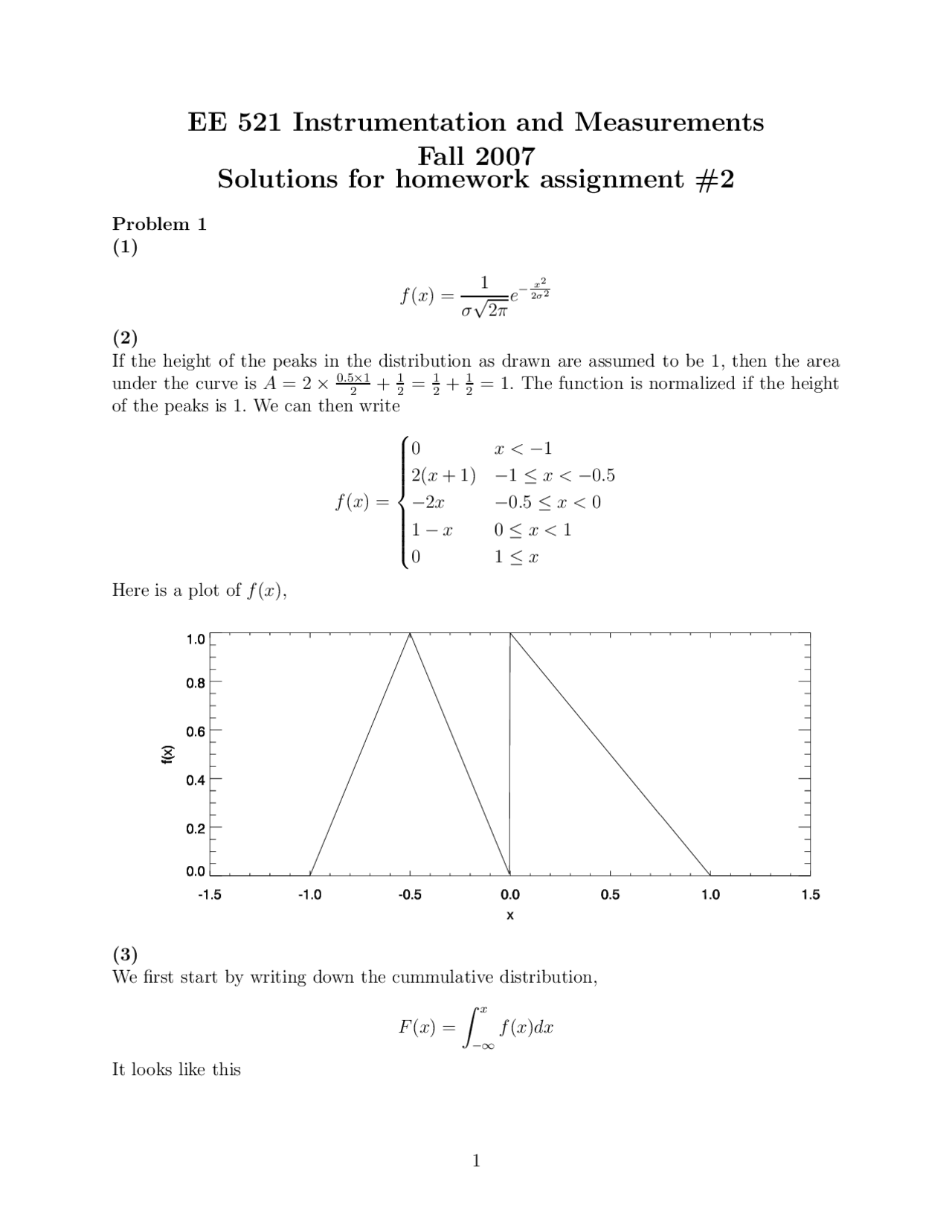 Measurement And Instrumentation Assignment 2 With Answers Ee 521
