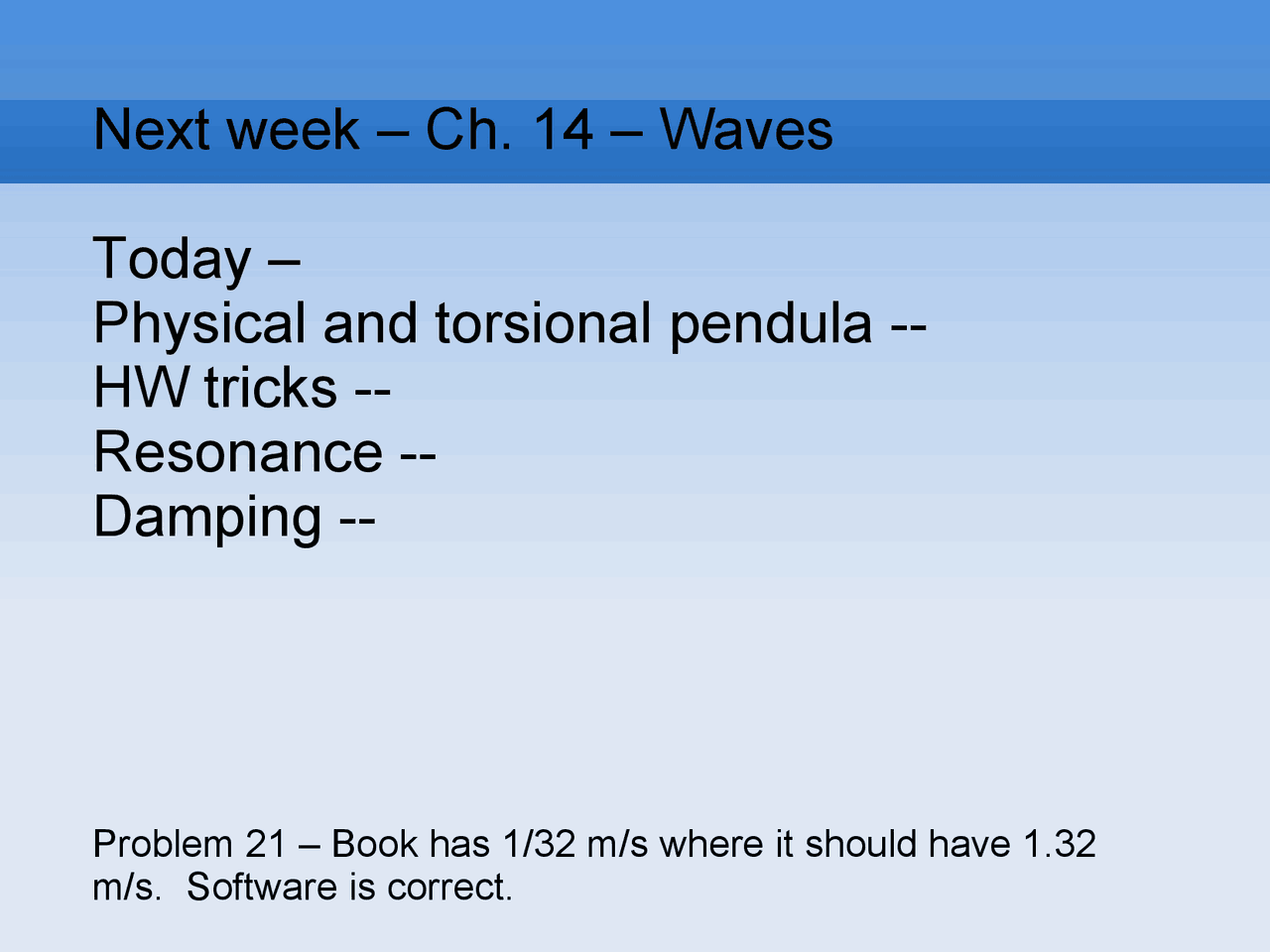 Physical And Torsional Pendulum Damping Resonance Slides Phys 121