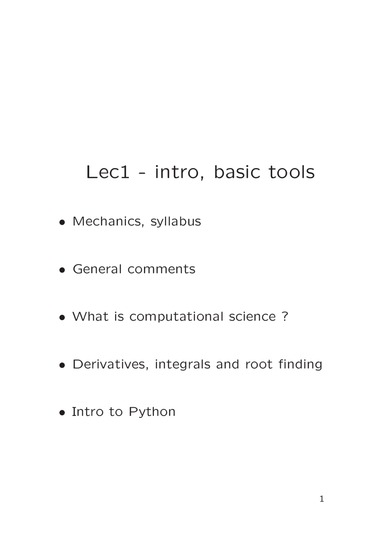 Introduction To Basic Tools Lecture Slides Phy 307 Docsity