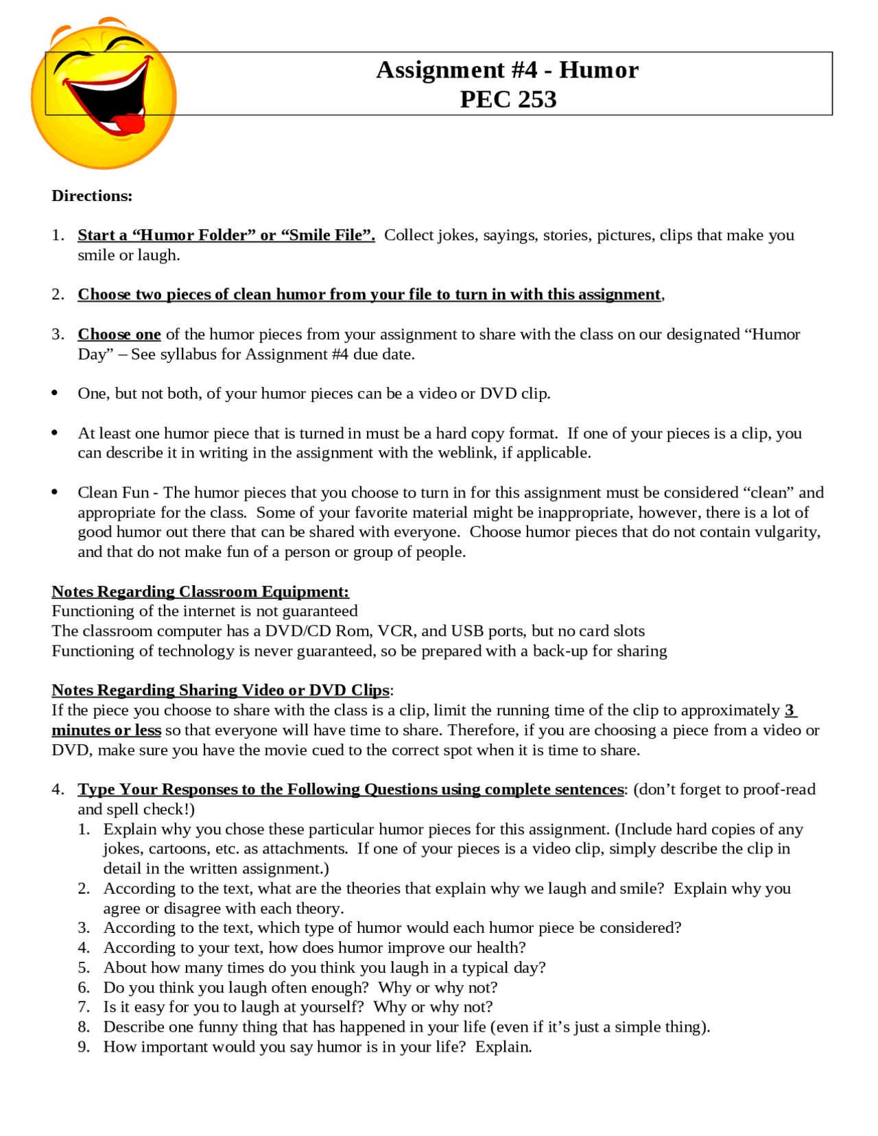9 Questions For Assignment 4 Stress Management Pec 253 Docsity