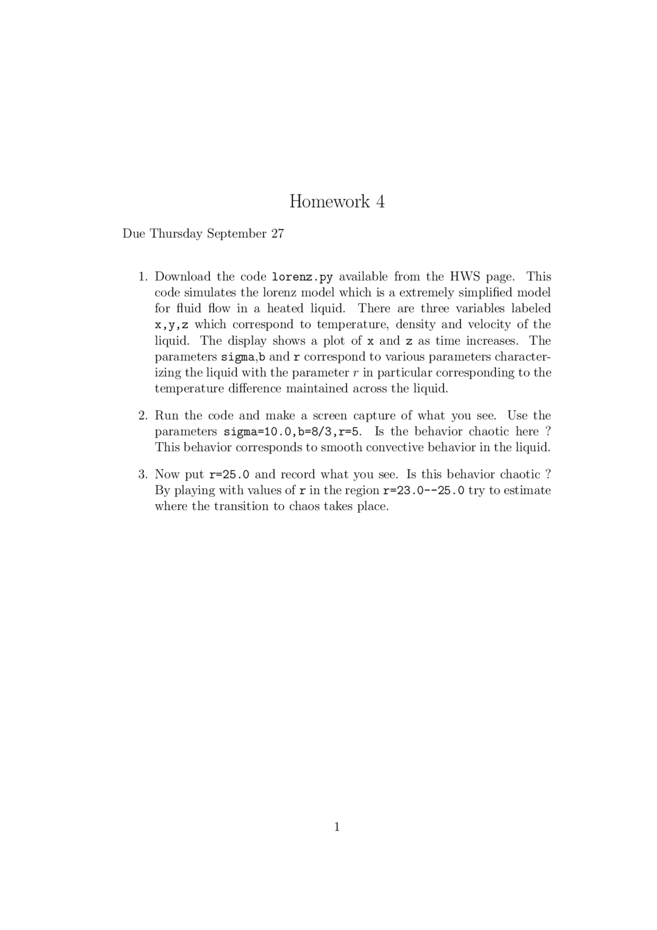 Sample Questions For Homework 4 Science And Computers I Phy 307 Docsity