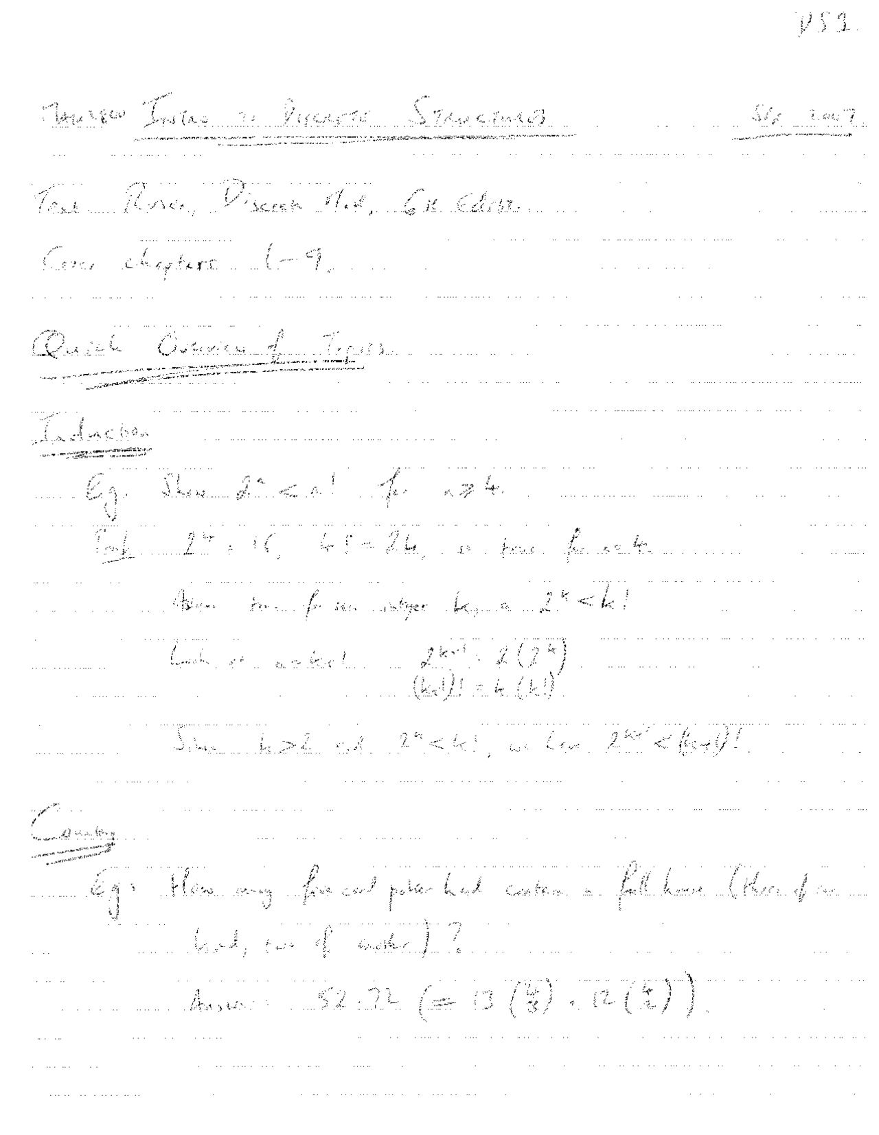 Introduction To Discrete Structures Notes Math 2800 Docsity