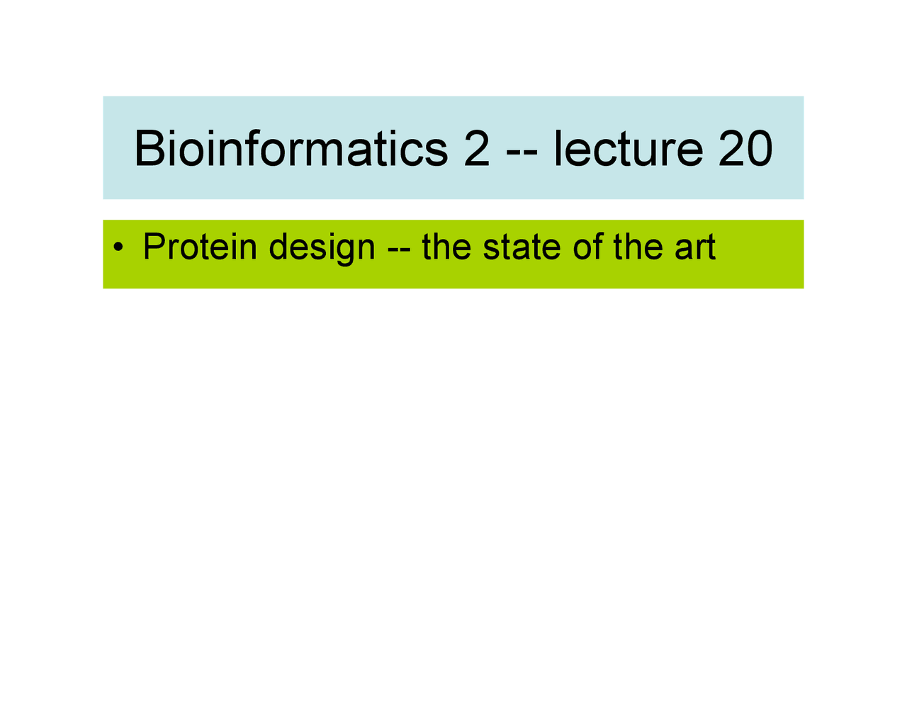 Protein Folding And Protein Design Lecture Slides Biol 4550 Docsity