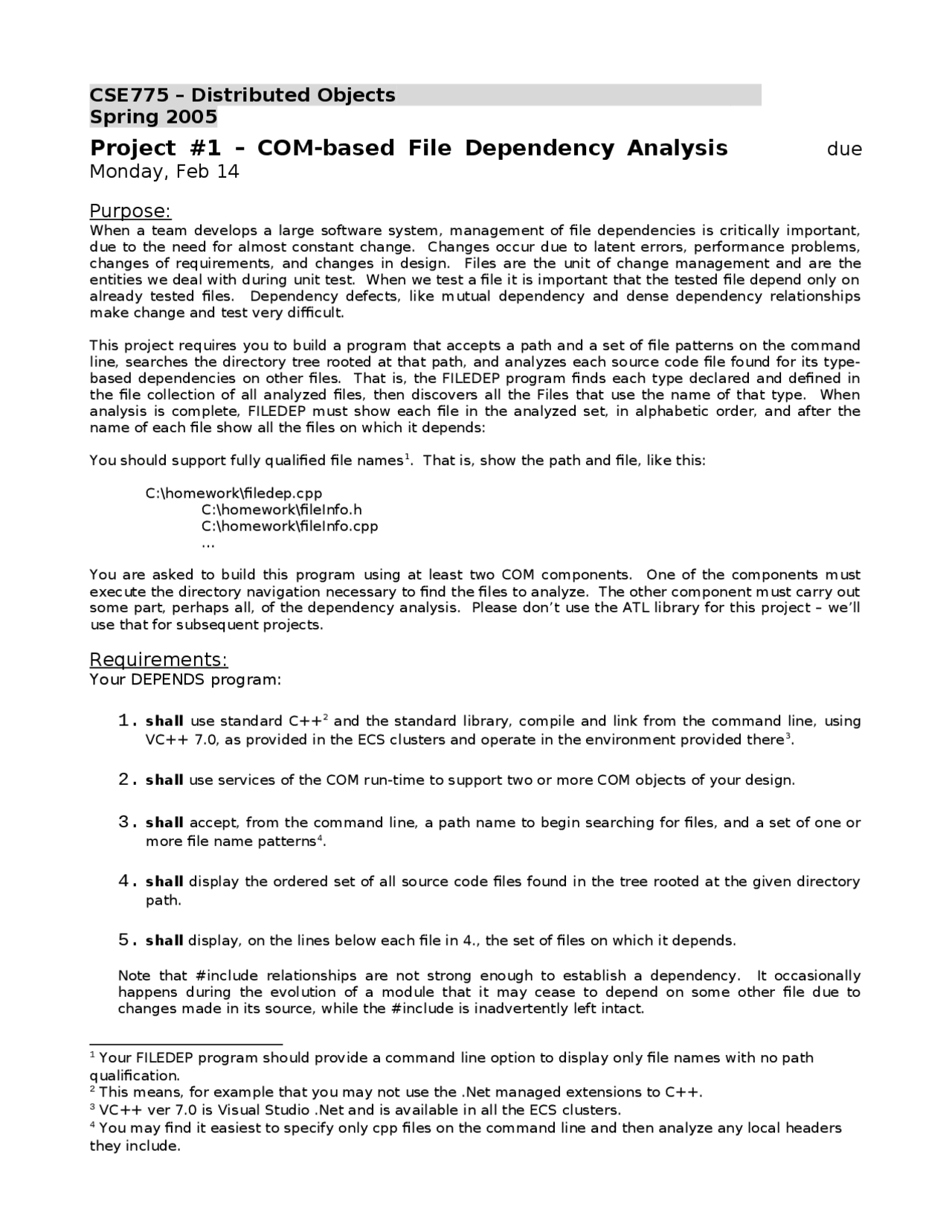 COM-Based File Dependency Analysis - Project One | CSE 775 | Study Guides, Projects, Research ...