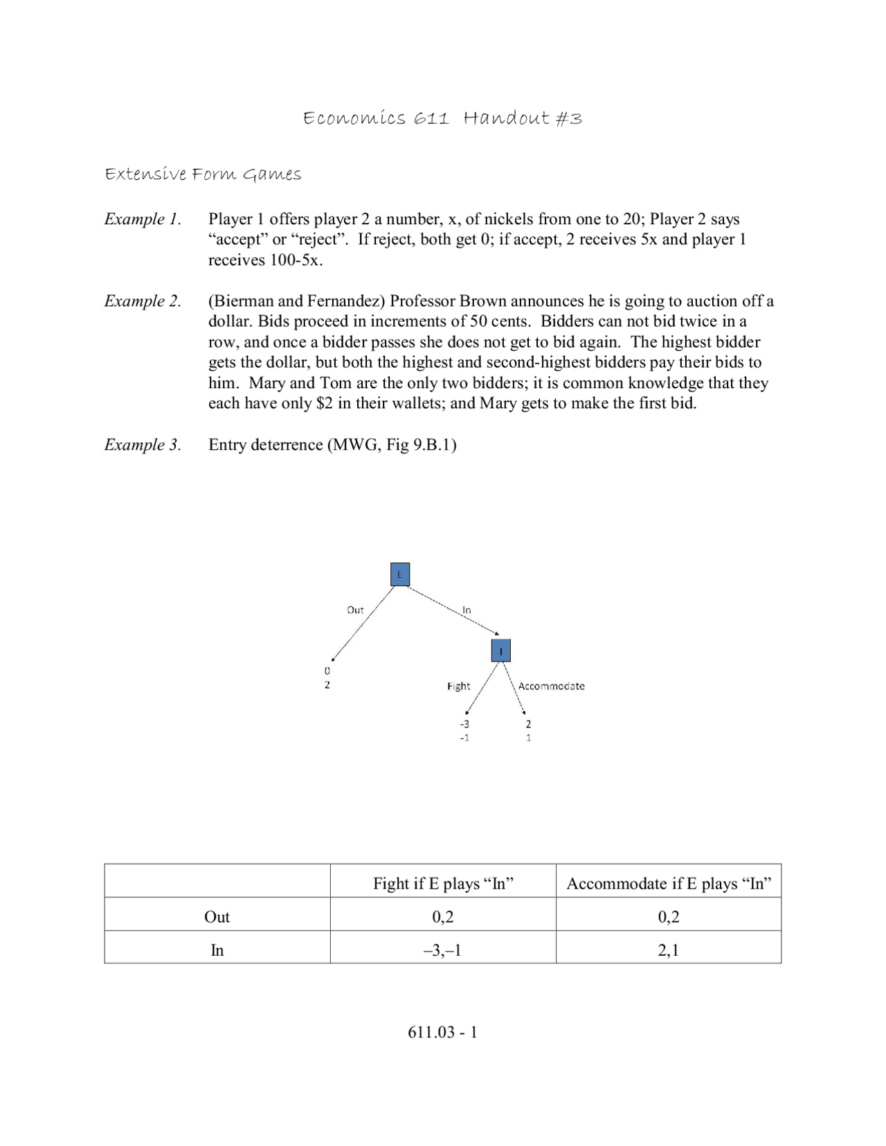 Lecture Handout 3 For Microeconomics I Ecn 611 Docsity