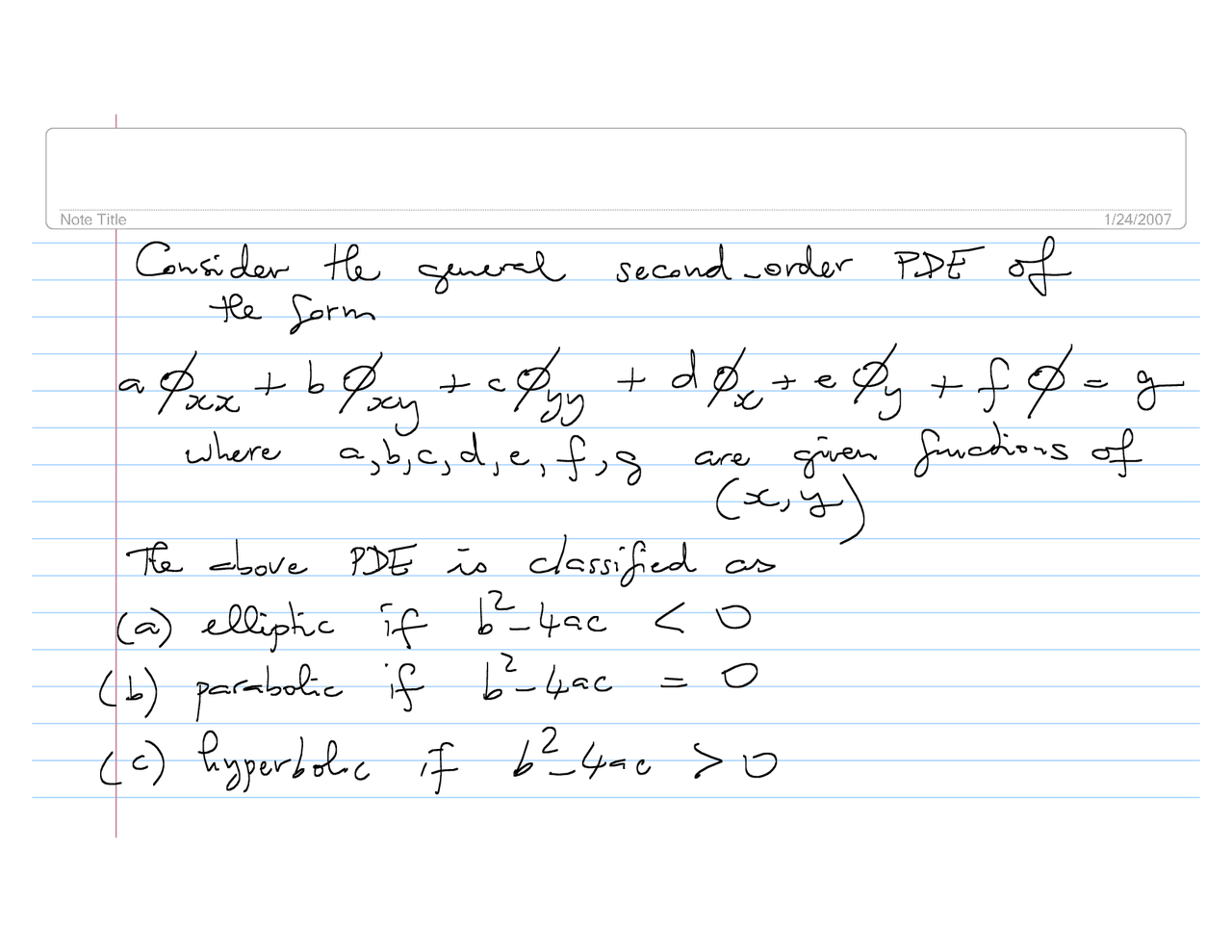 The Hyperbolic Functions - Handwritten Notes | MAE 571 - Docsity