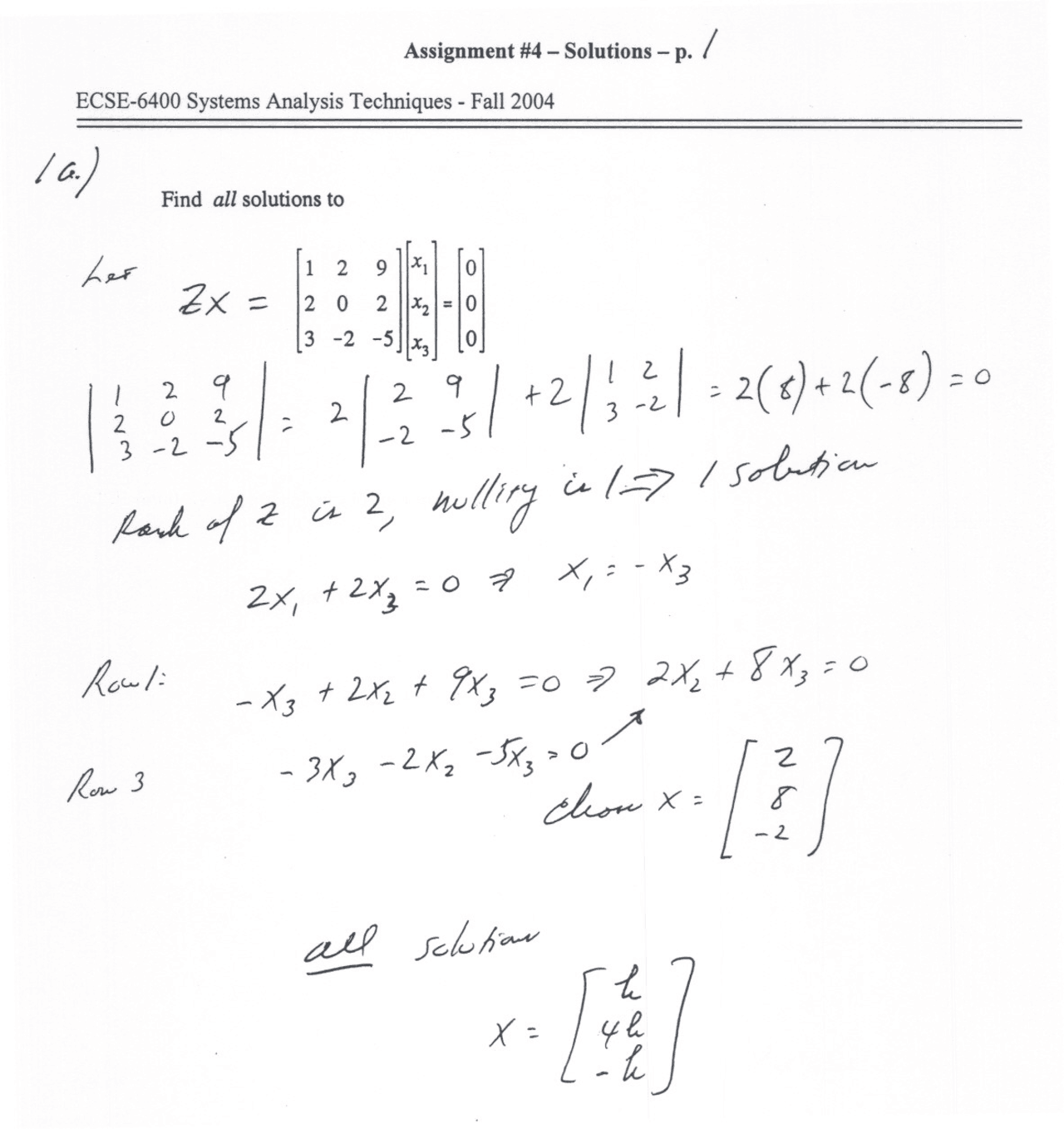 Solved Questions For Systems Analysis Techniques Assignment 4 Ecse