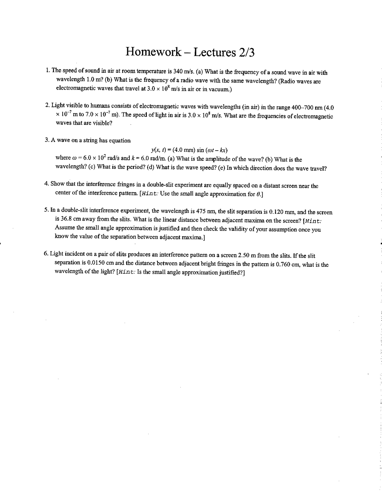 Assignment 1 - Major Concepts of Physics II | PHY 102 - Docsity