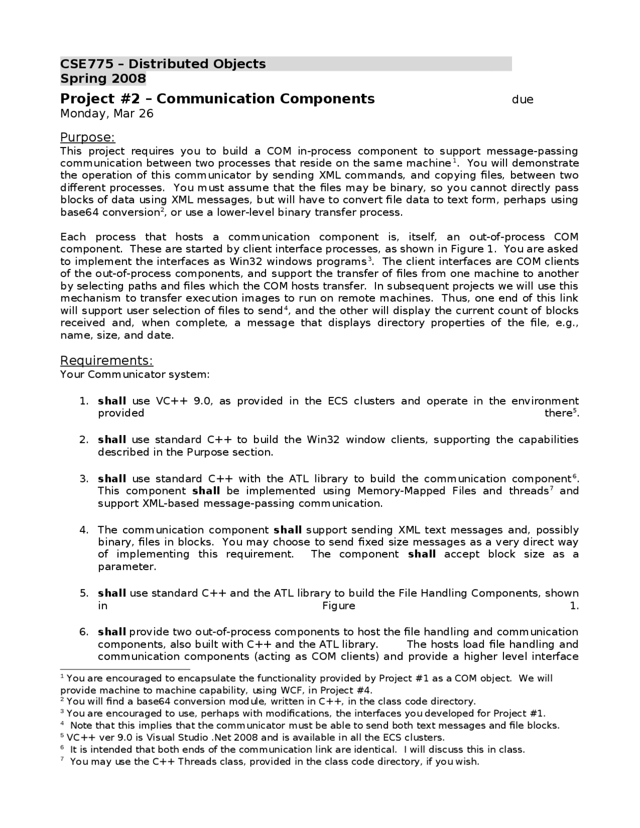 Communication Components Of Distributed Objects Cse 775 Docsity