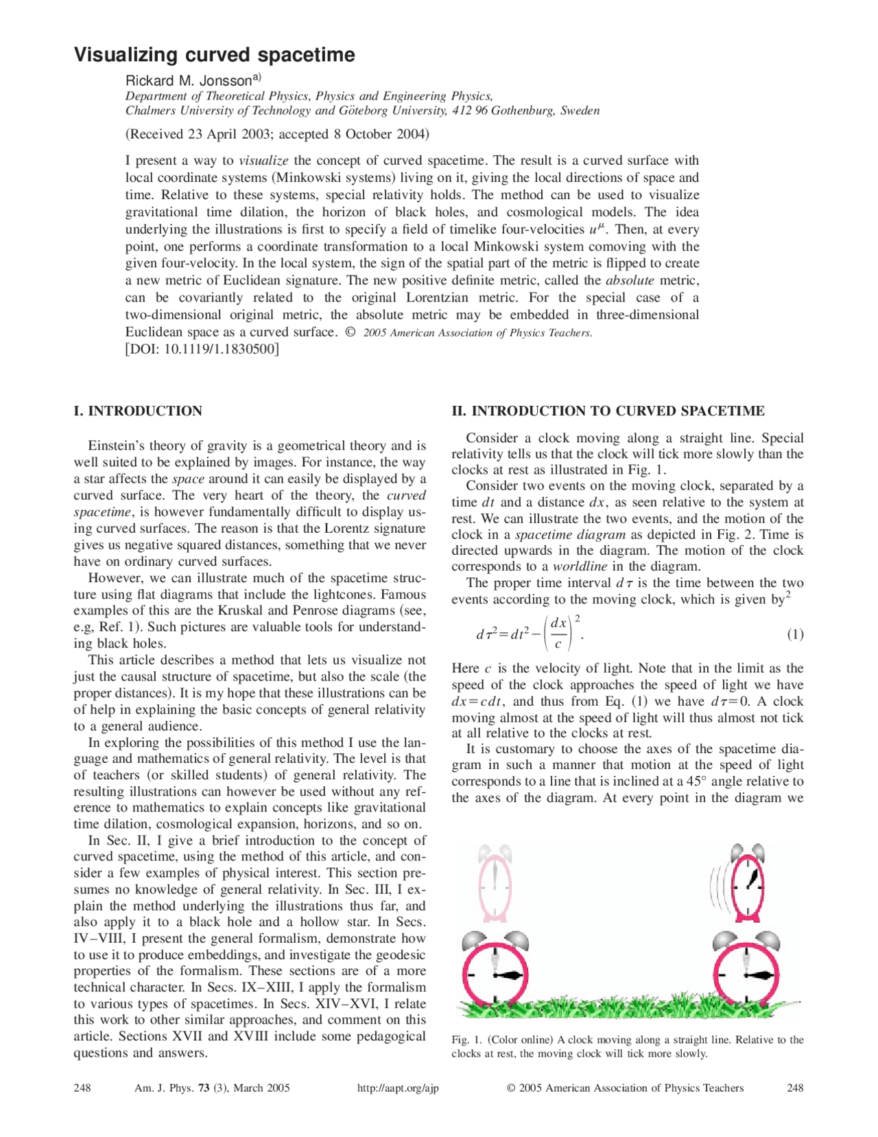 Visualizing Curved Spacetime On Holes Lecture Notes Astr 2050 Docsity