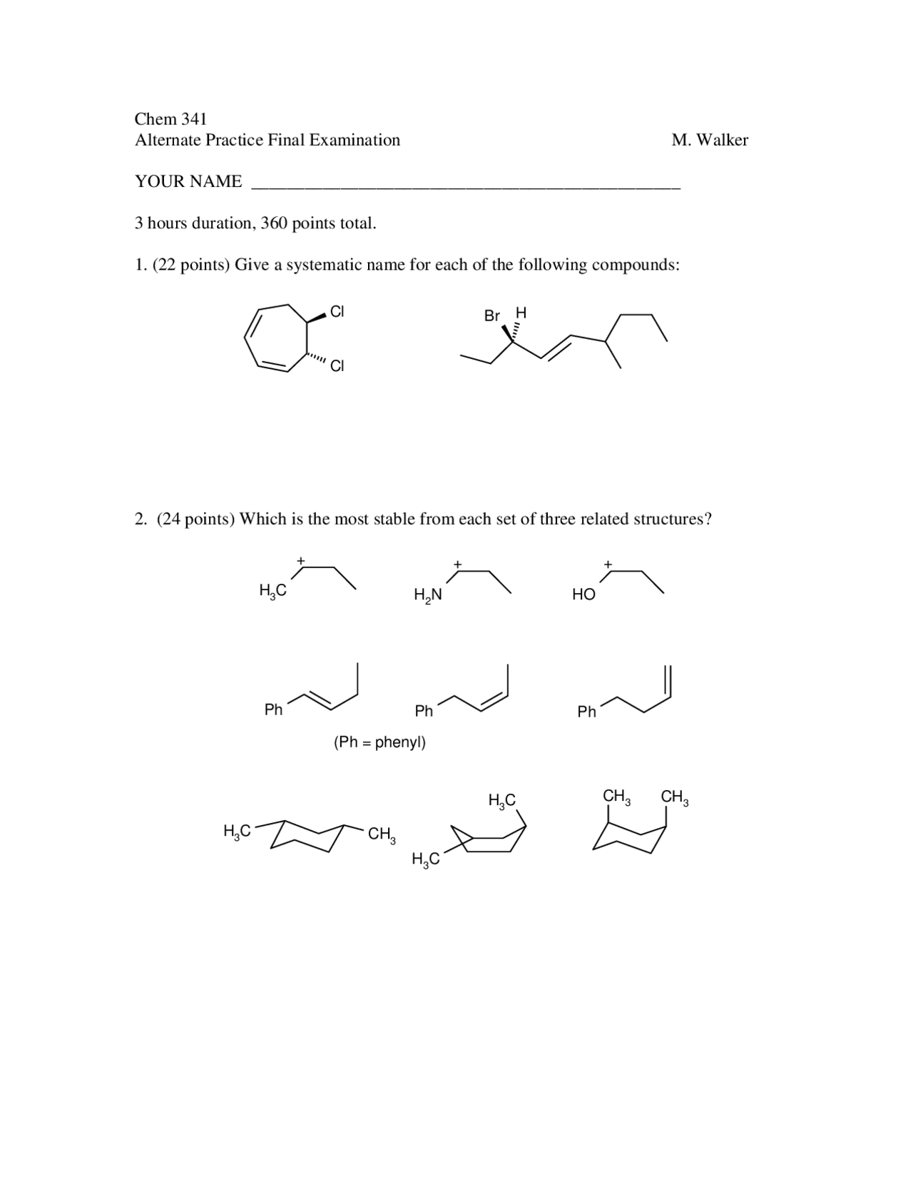 10 Solved Questions On Structural Isomers Final Examination Chem