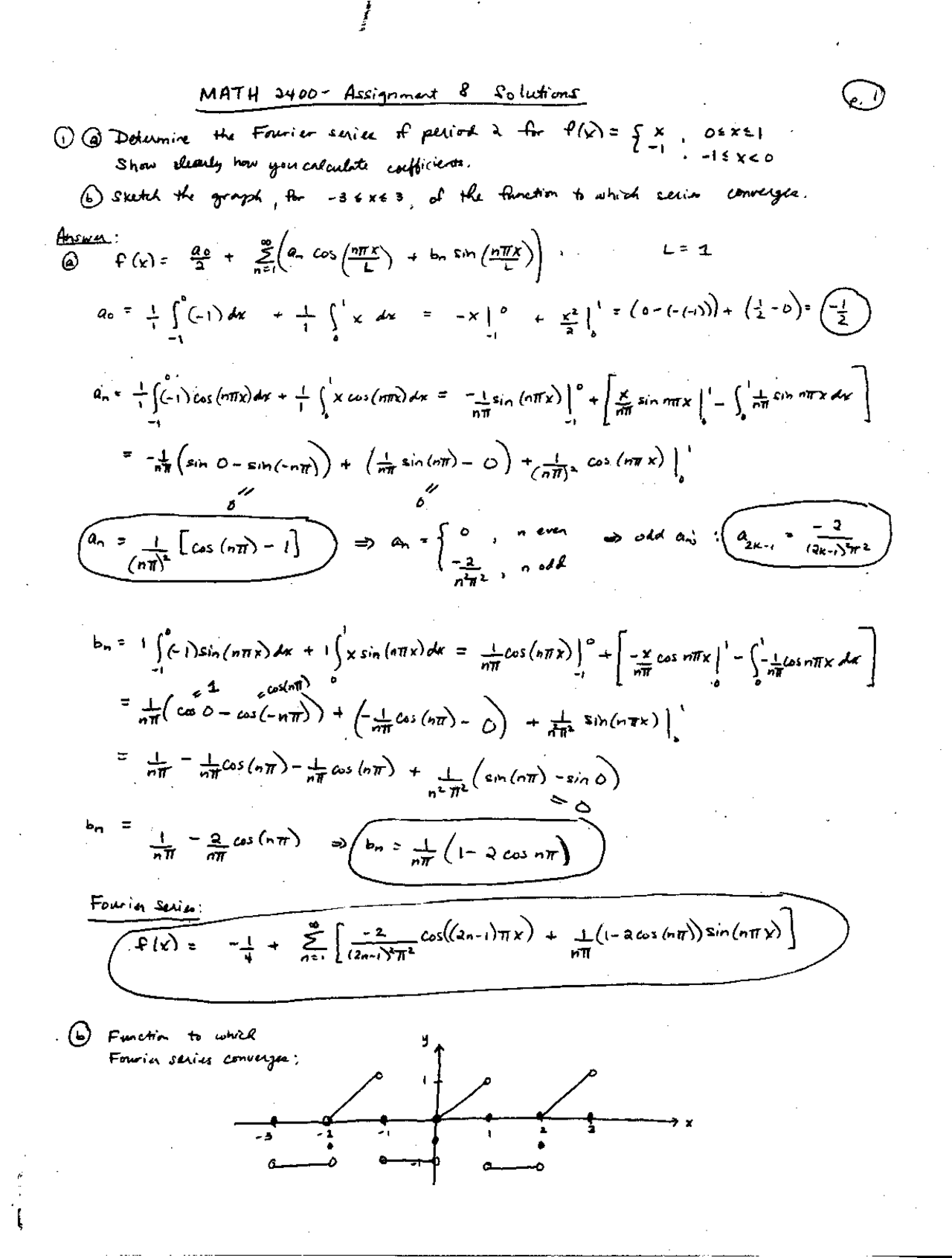 Assignment 8 Solutions For Introduction Differential Equations Math