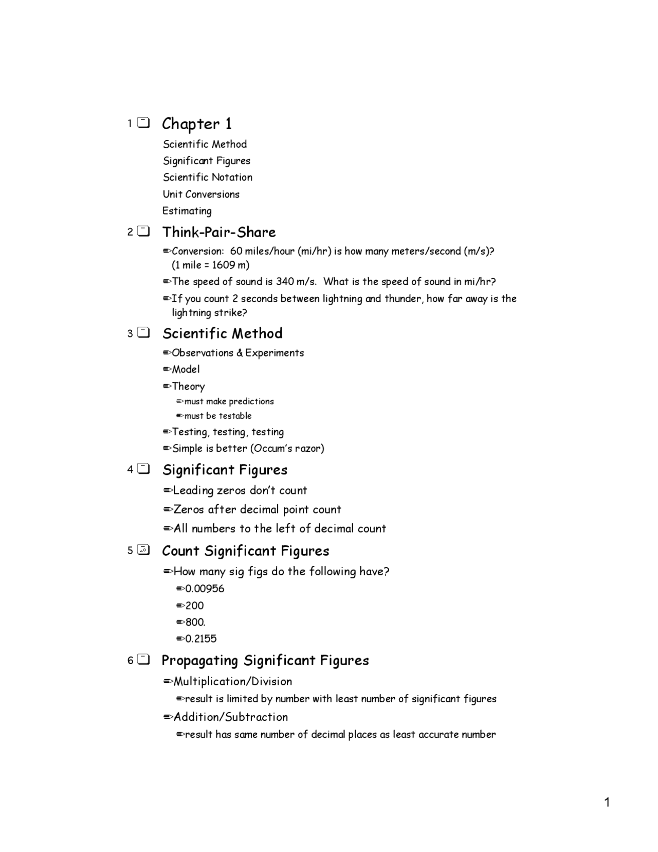Notes On Scientific Method Scientific Notation And Estimating Phys