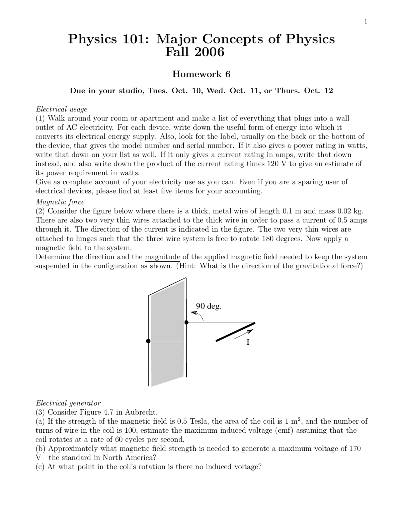 Homework 6 Major Concepts Of Physics I Phy 101 Docsity