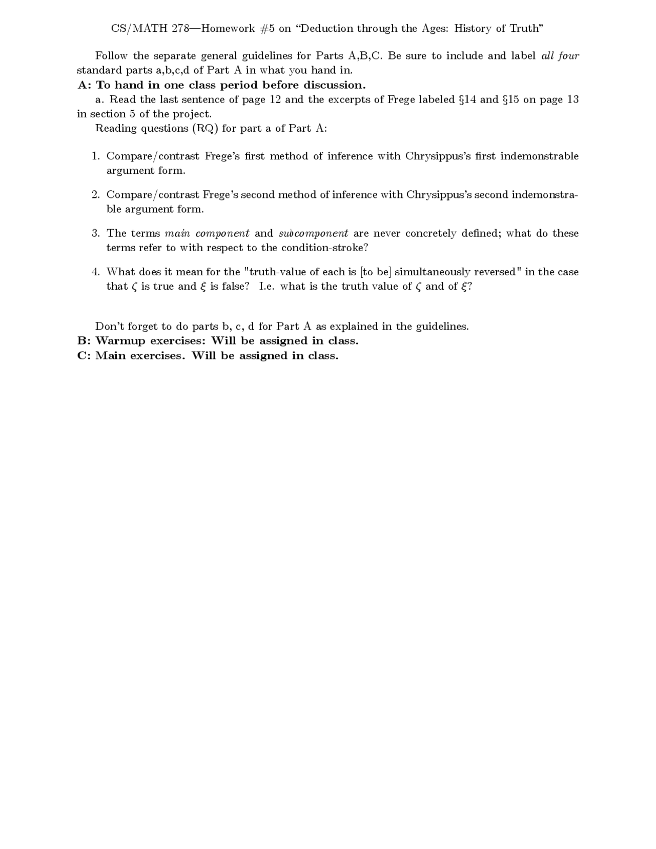 Deduction through the Ages: History of Truth - Sample Homework 5 | MATH ...