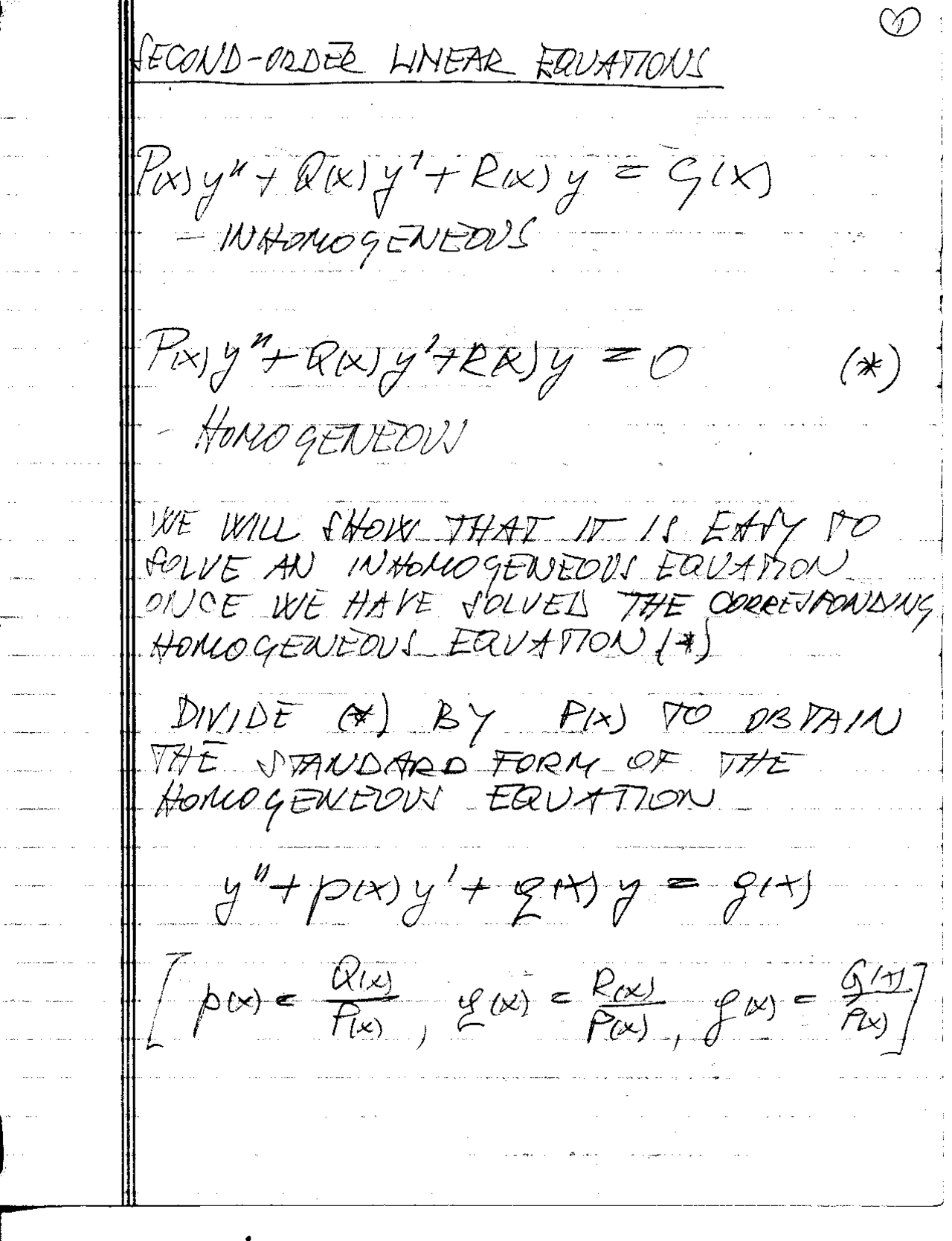 Second Order Linear Equations – Introduction to Differential Equations ...