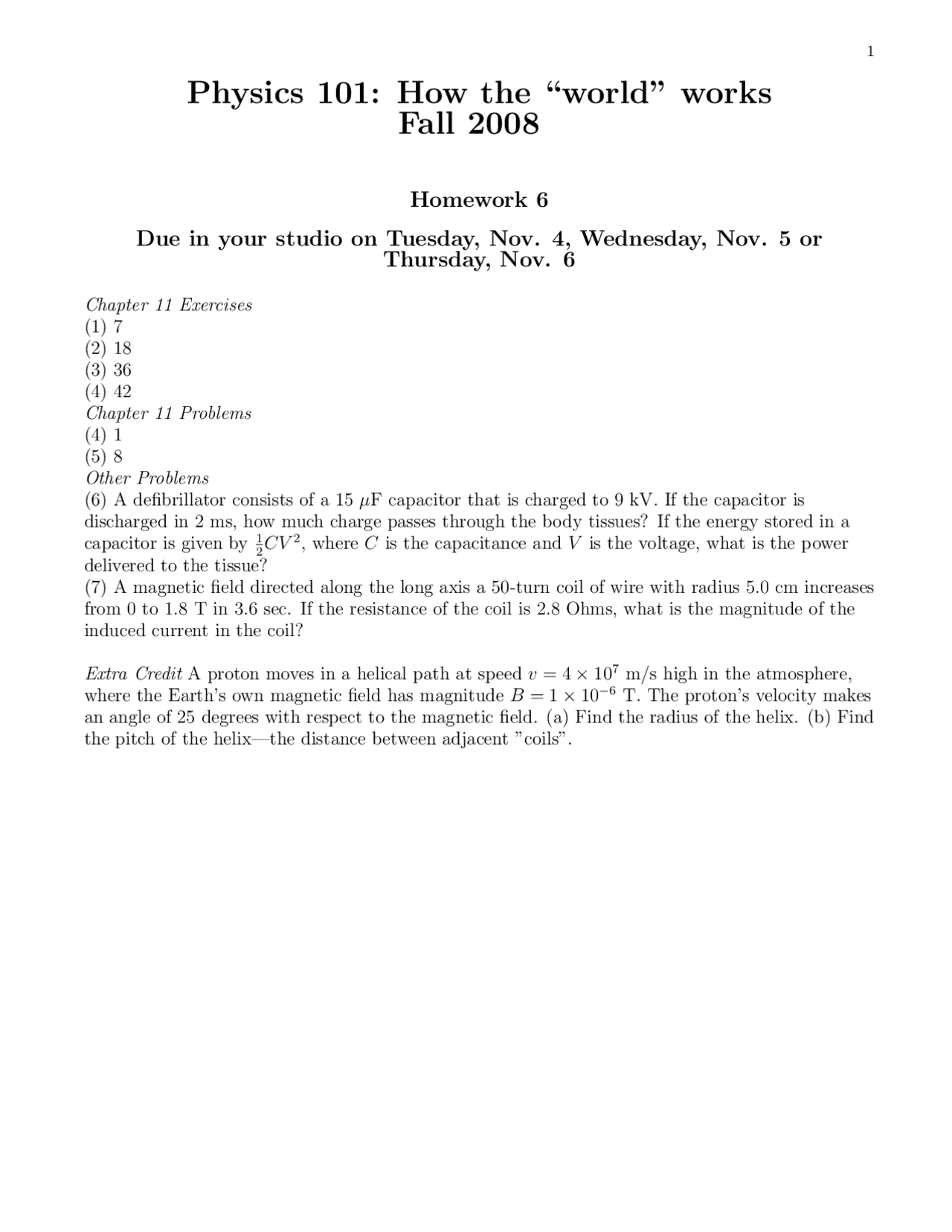 Major Concepts Of Physics I Assignment 6 Questions Phy 101 Docsity