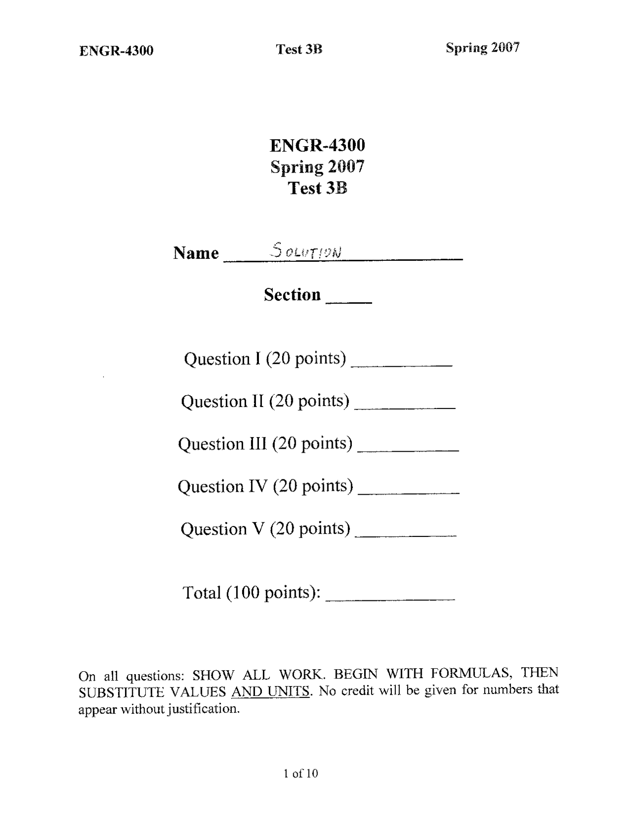5 Questions With Solution Of Electronic Instrumentation Engr 4300