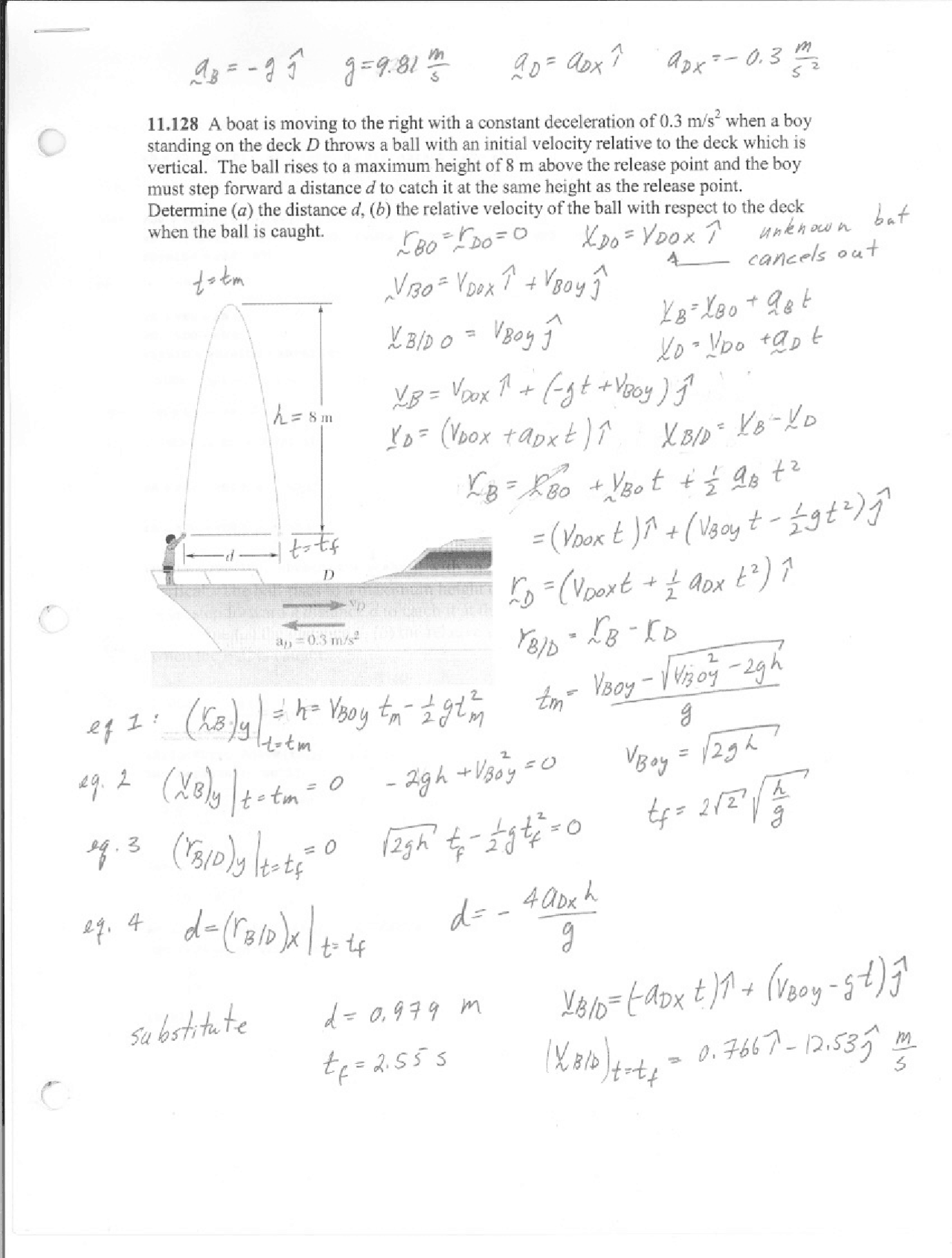 Determine The Distance And Relative Velocity Problem With Solution