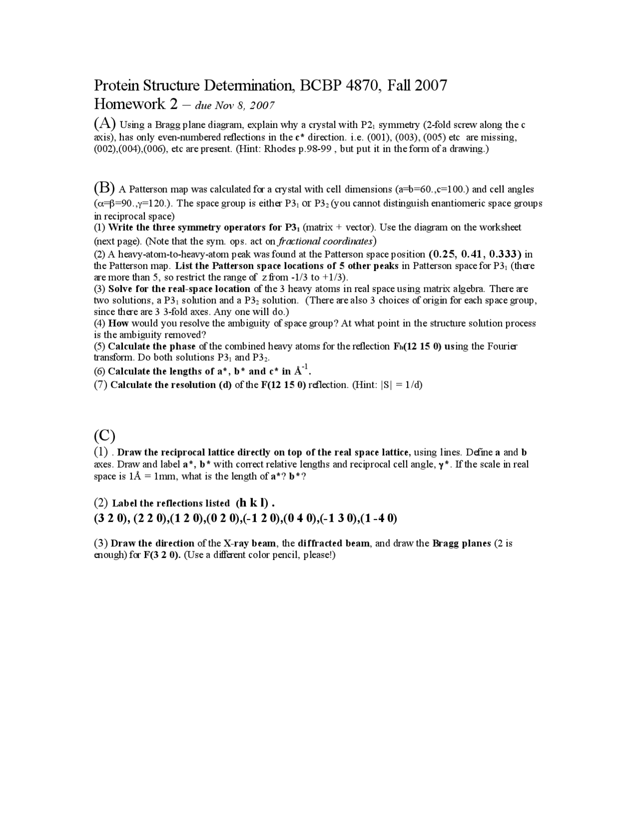 3 Questions For Assignment 2 Protein Structure Determine Bcbp 4870
