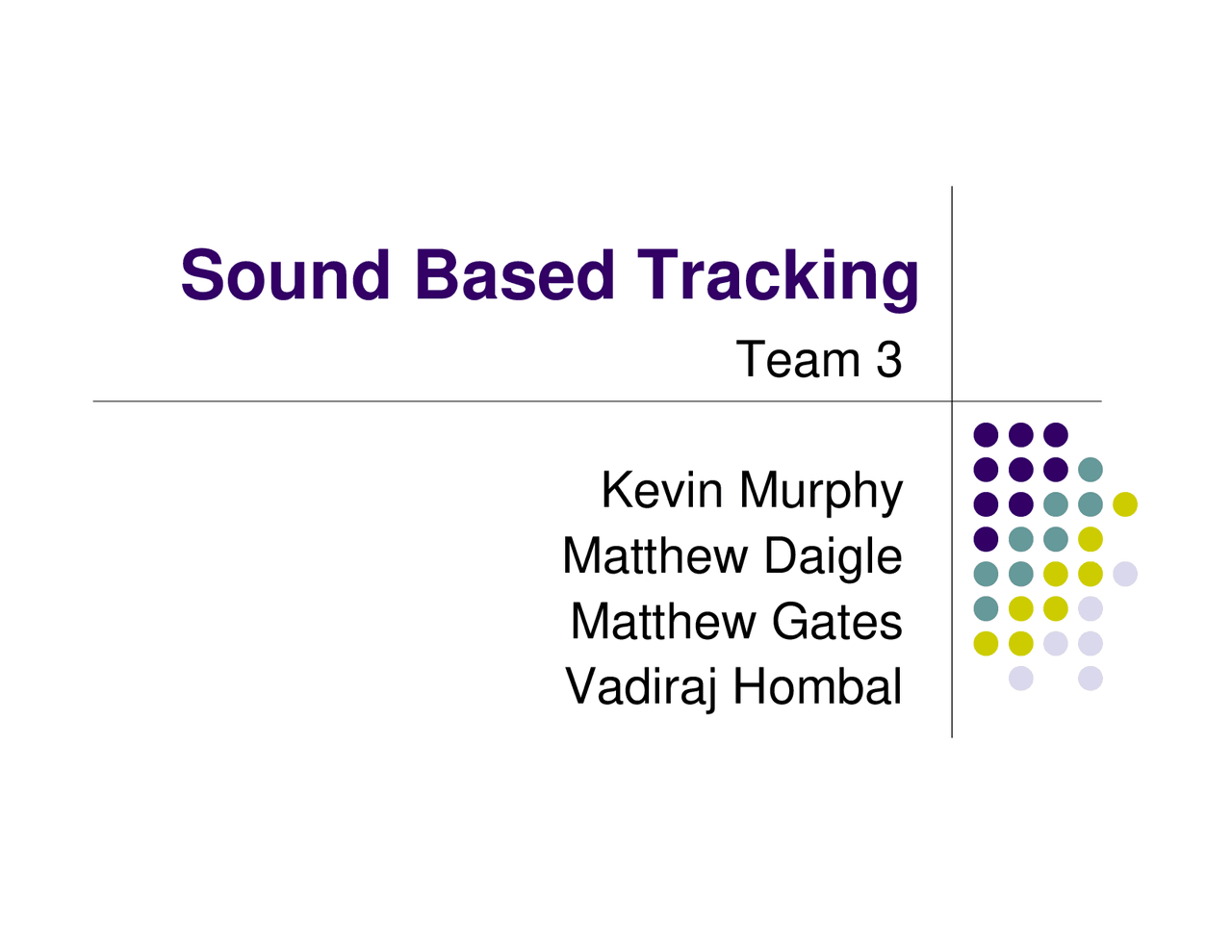 Sound Based Tracking Project Work Ecse 4962 Docsity